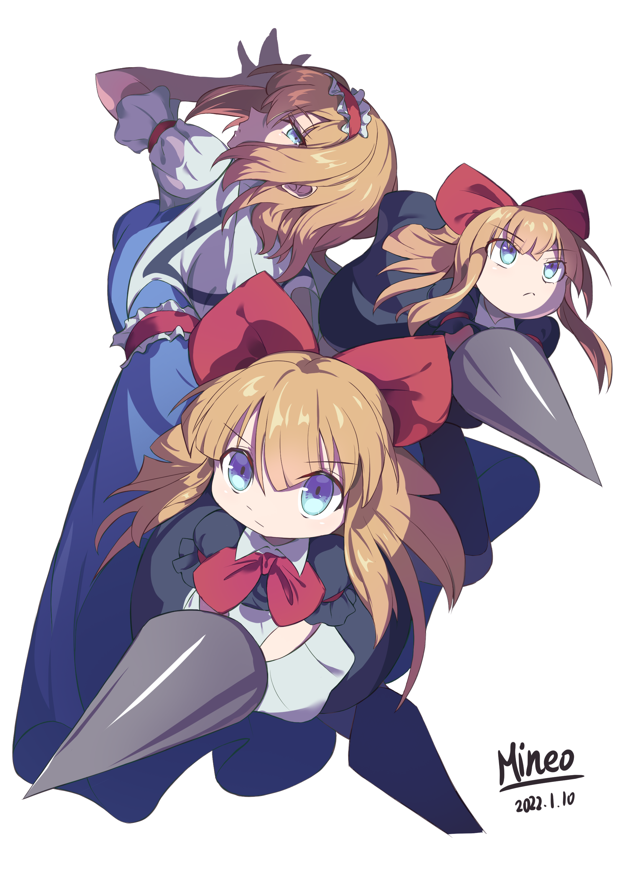 Safebooru 1girl 2022 Absurdres Alice Margatroid Apron Arm Up Artist 7332
