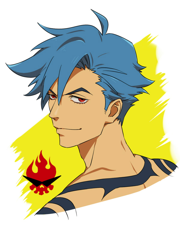 Safebooru - 1boy anime coloring blue hair changye eyelashes kamina ...