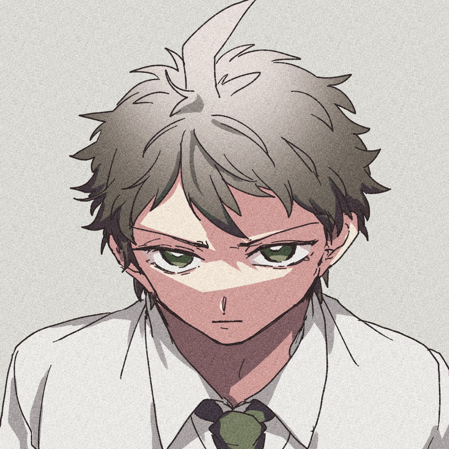 Safebooru - 1boy ahoge bangs brown eyes brown hair closed mouth collared shirt danganronpa ...