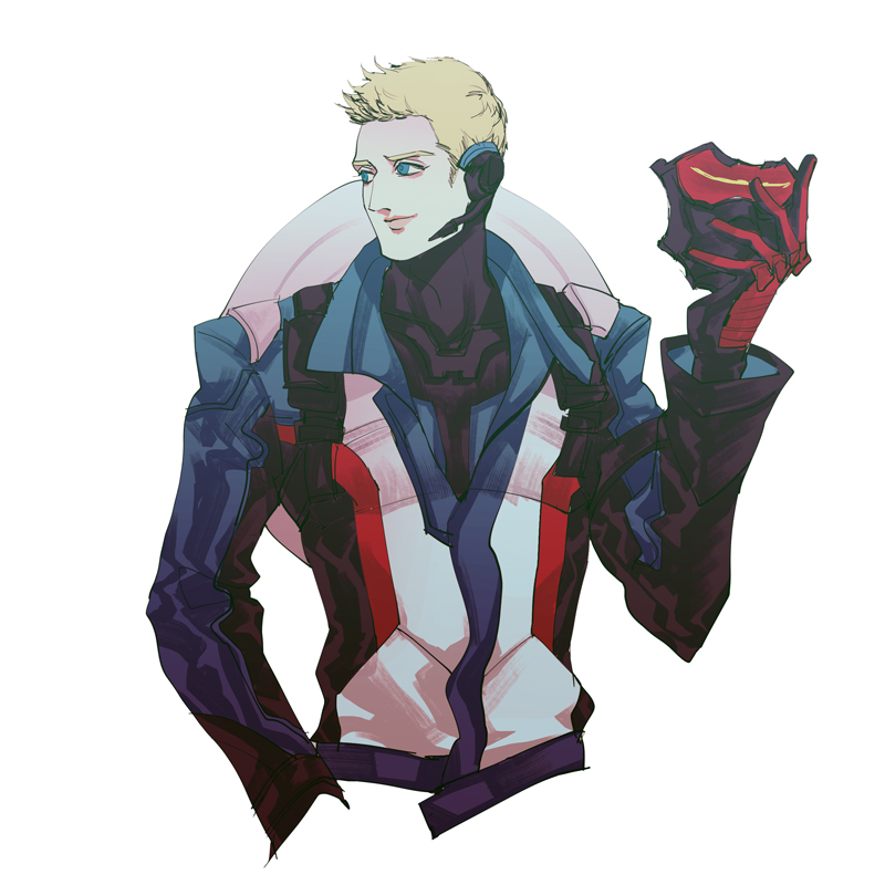 Safebooru - 1boy amuii blonde hair blue eyes captain america captain ...