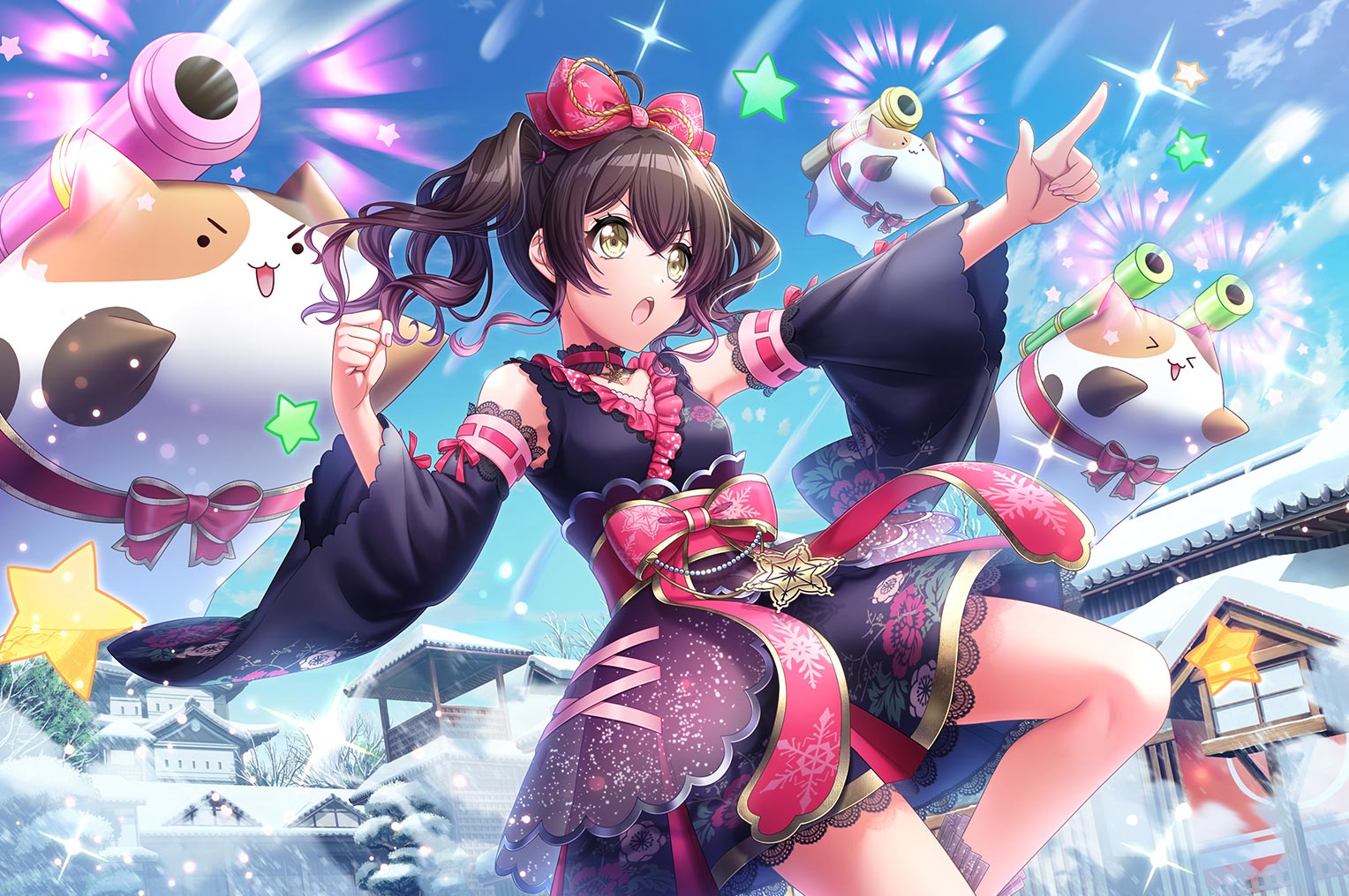 Safebooru - 1girl blush brown eyes brown hair d4dj long hair official art ohnaruto muni ...