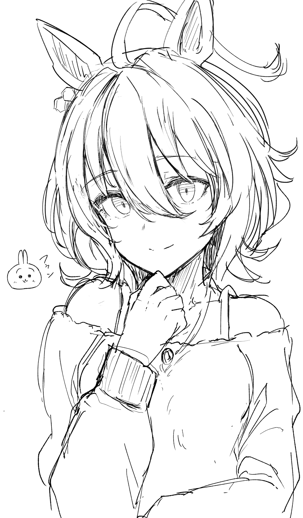 Safebooru - 1girl agnes tachyon (umamusume) ahoge animal ears bangs bare shoulders closed mouth ...