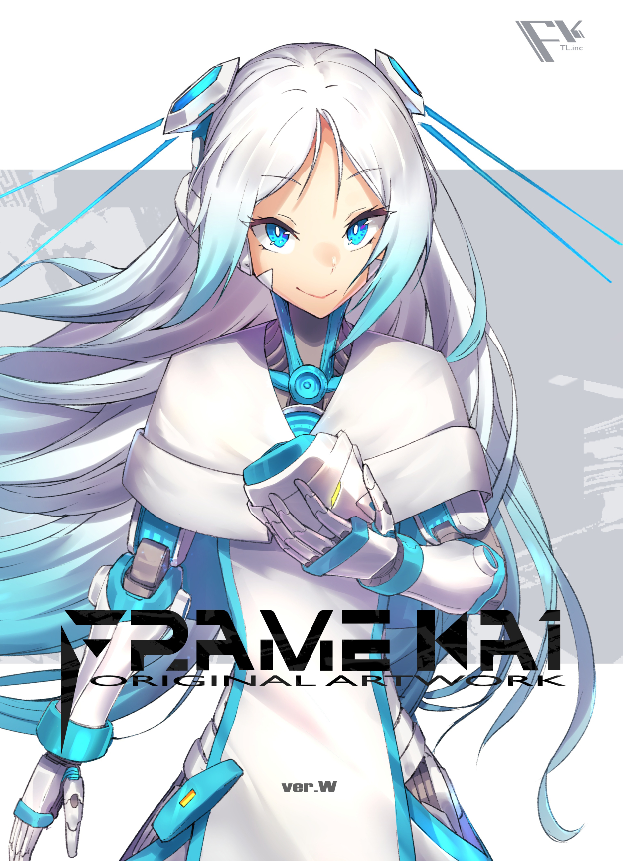 Safebooru - 1girl android aqua hair blue eyes bright pupils capelet ...