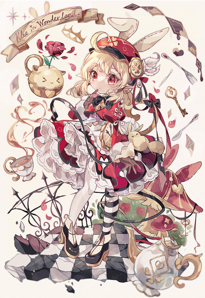 Safebooru - 1girl adapted costume ahoge alice in wonderland alternate costume animal ears ...
