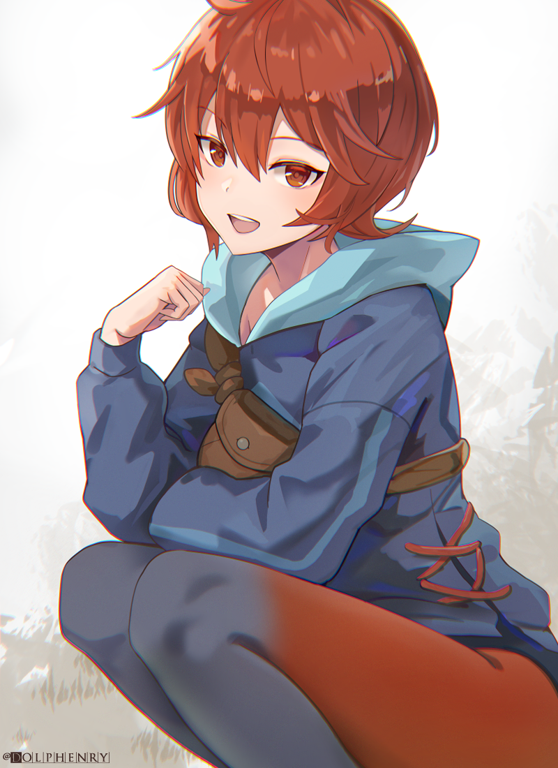 Safebooru - 1girl :d arezu (pokemon) artist name bangs brown bag brown eyes brown hair ...