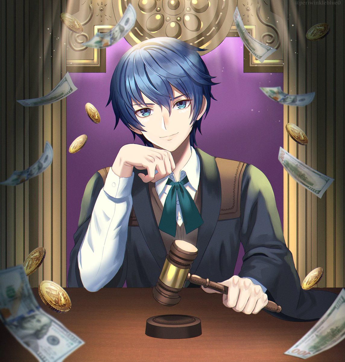 Safebooru - 1boy akutoku no judgement (vocaloid) blue eyes blue hair ...