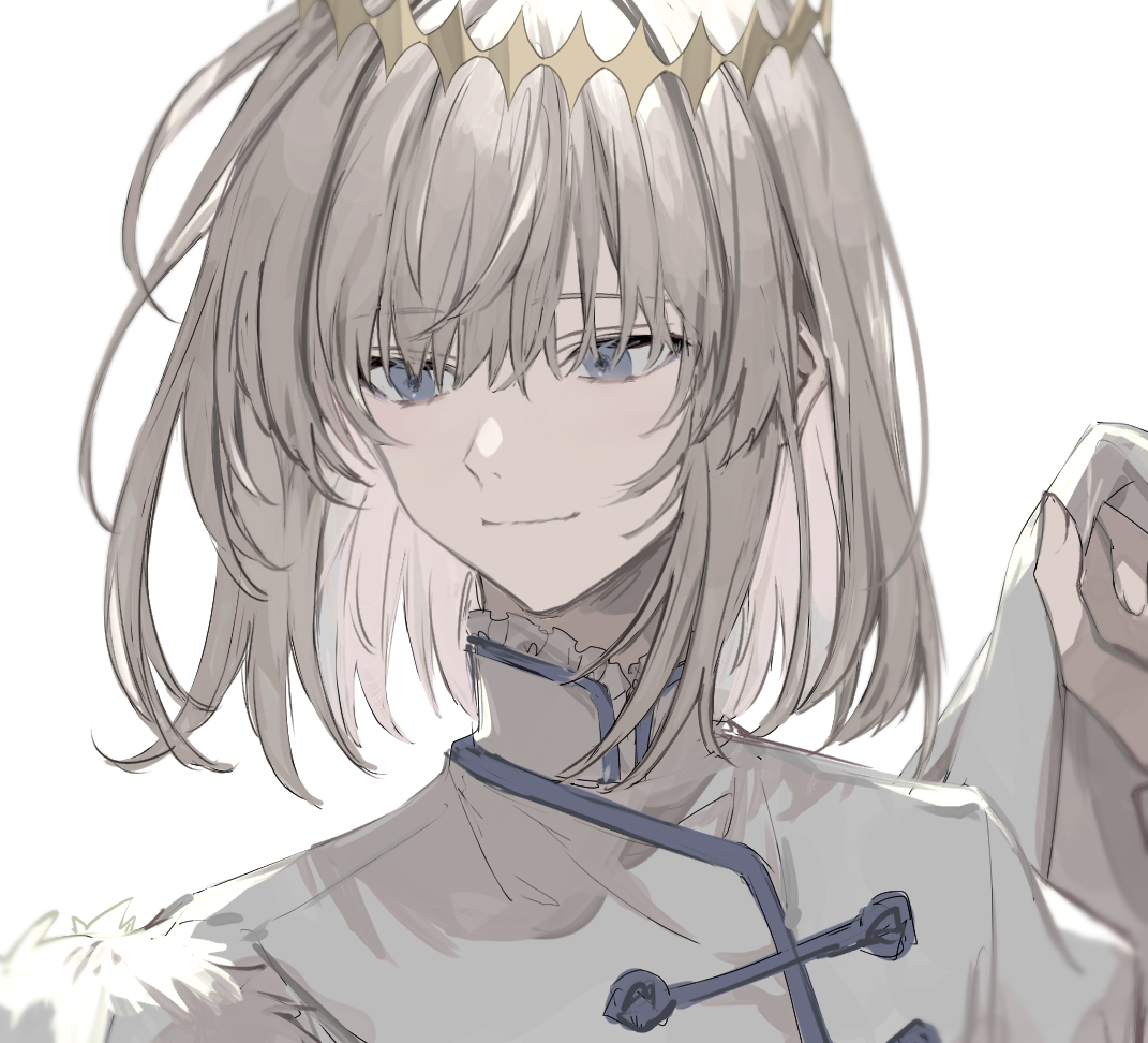 Safebooru - 1boy bangs blonde hair blue eyes cape closed mouth crown ...