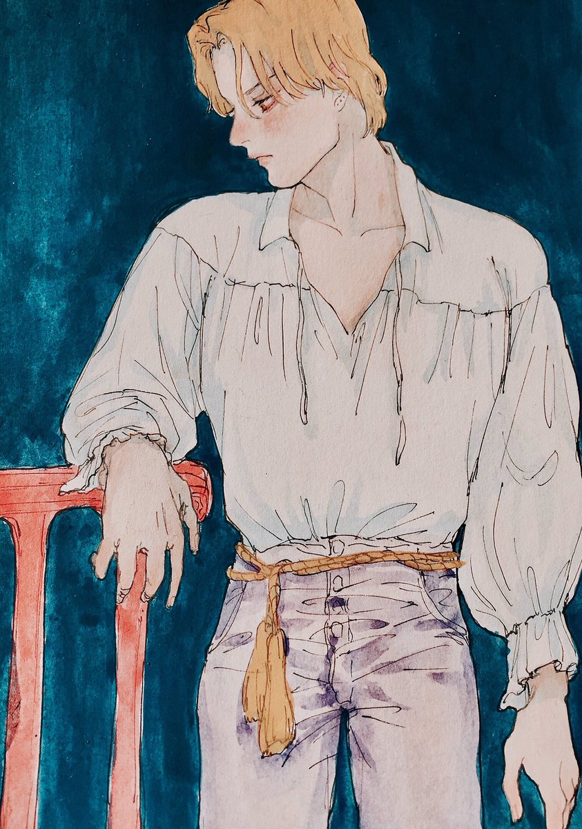 Safebooru - 1boy blonde hair blue eyes dio brando fuku (r-i-h-o) highres jojo no kimyou na ...