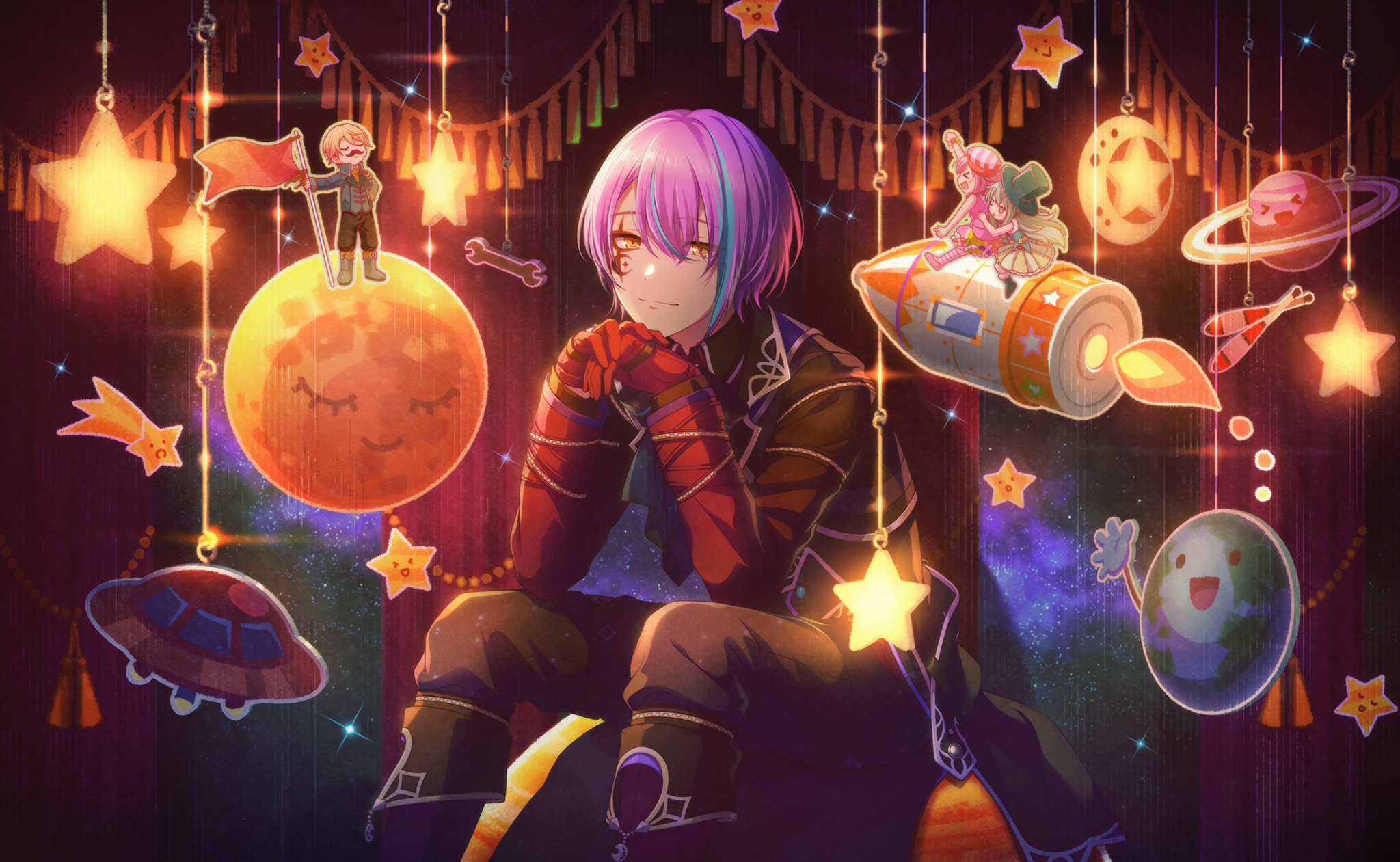 Safebooru - dress kamishiro rui project sekai purple hair short hair ...