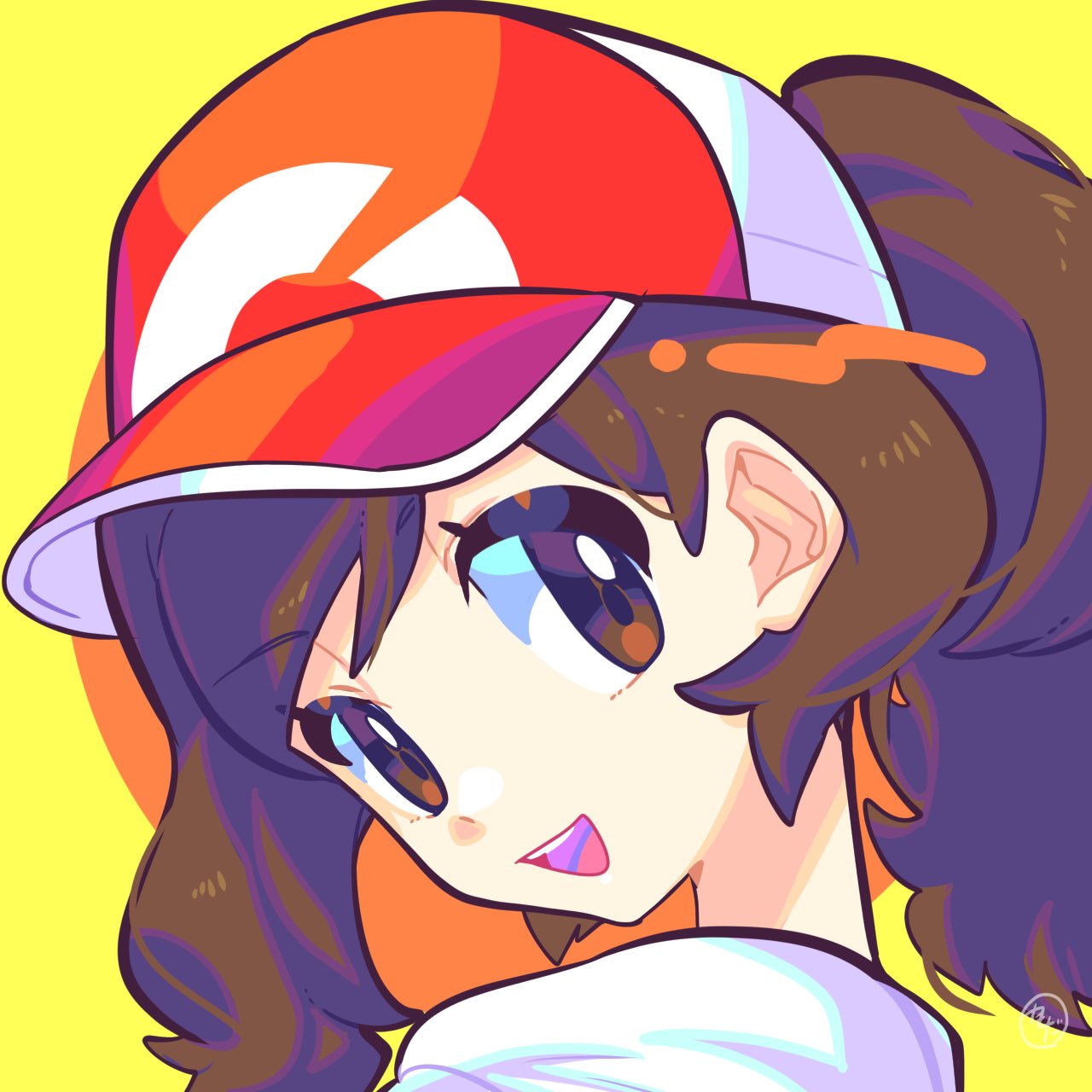 Safebooru - 1girl :d bangs brown hair commentary elaine (pokemon ...