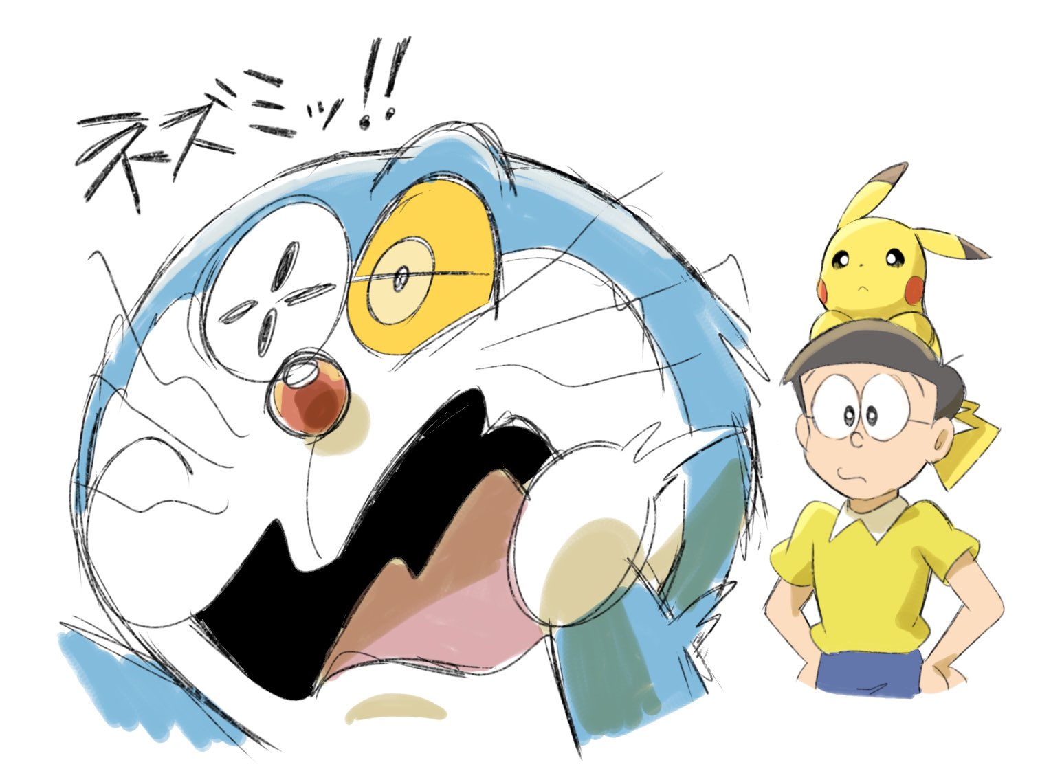 Safebooru - 1boy black hair closed mouth crossover doraemon doraemon ...