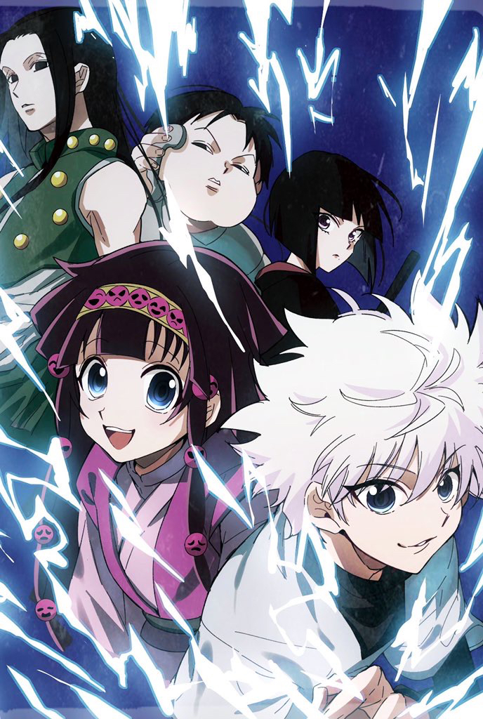 Safebooru - alluka zoldyck black eyes black hair blue eyes brother and ...