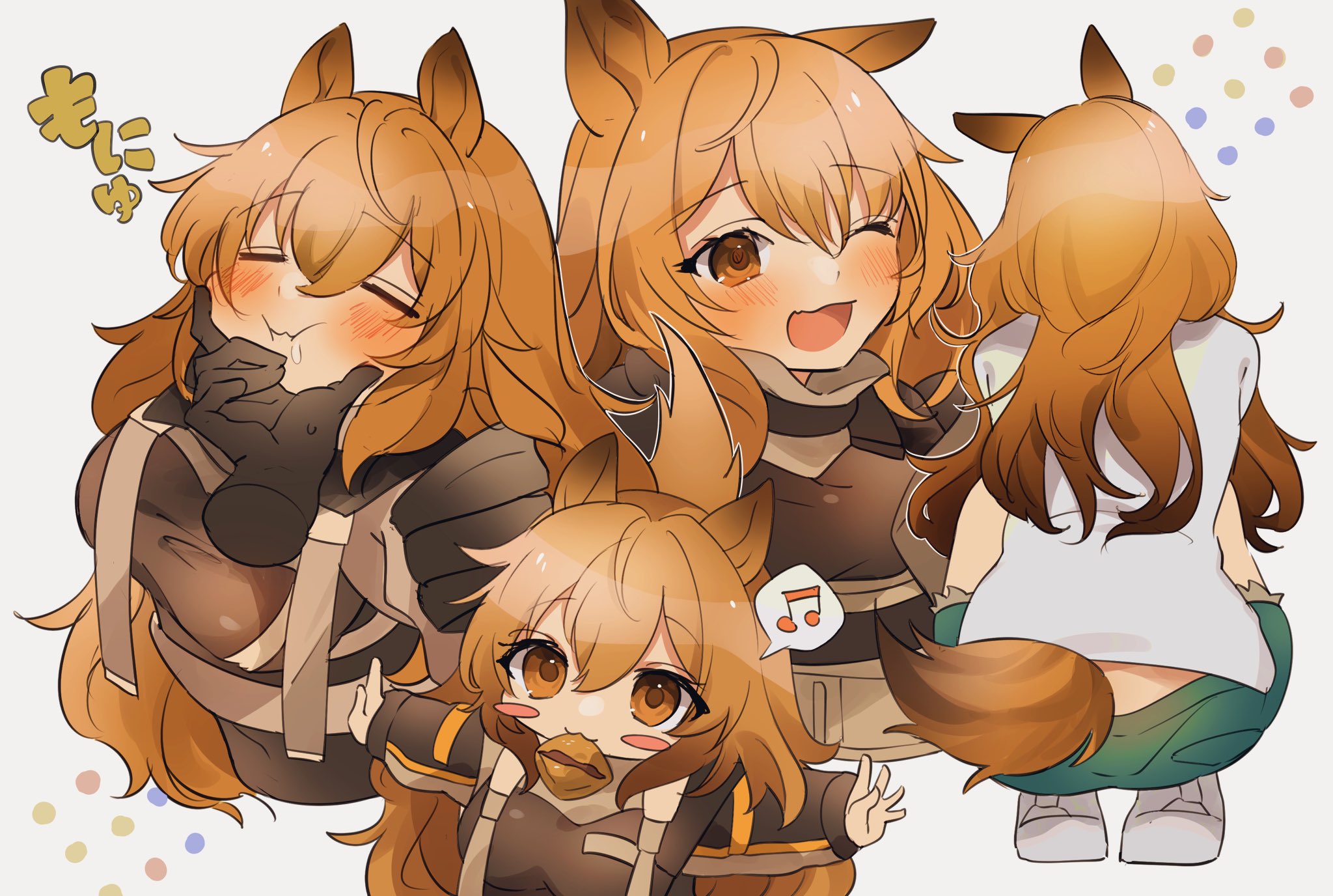 Safebooru - 1girl ;d alternate costume animal ears arknights beamed ...