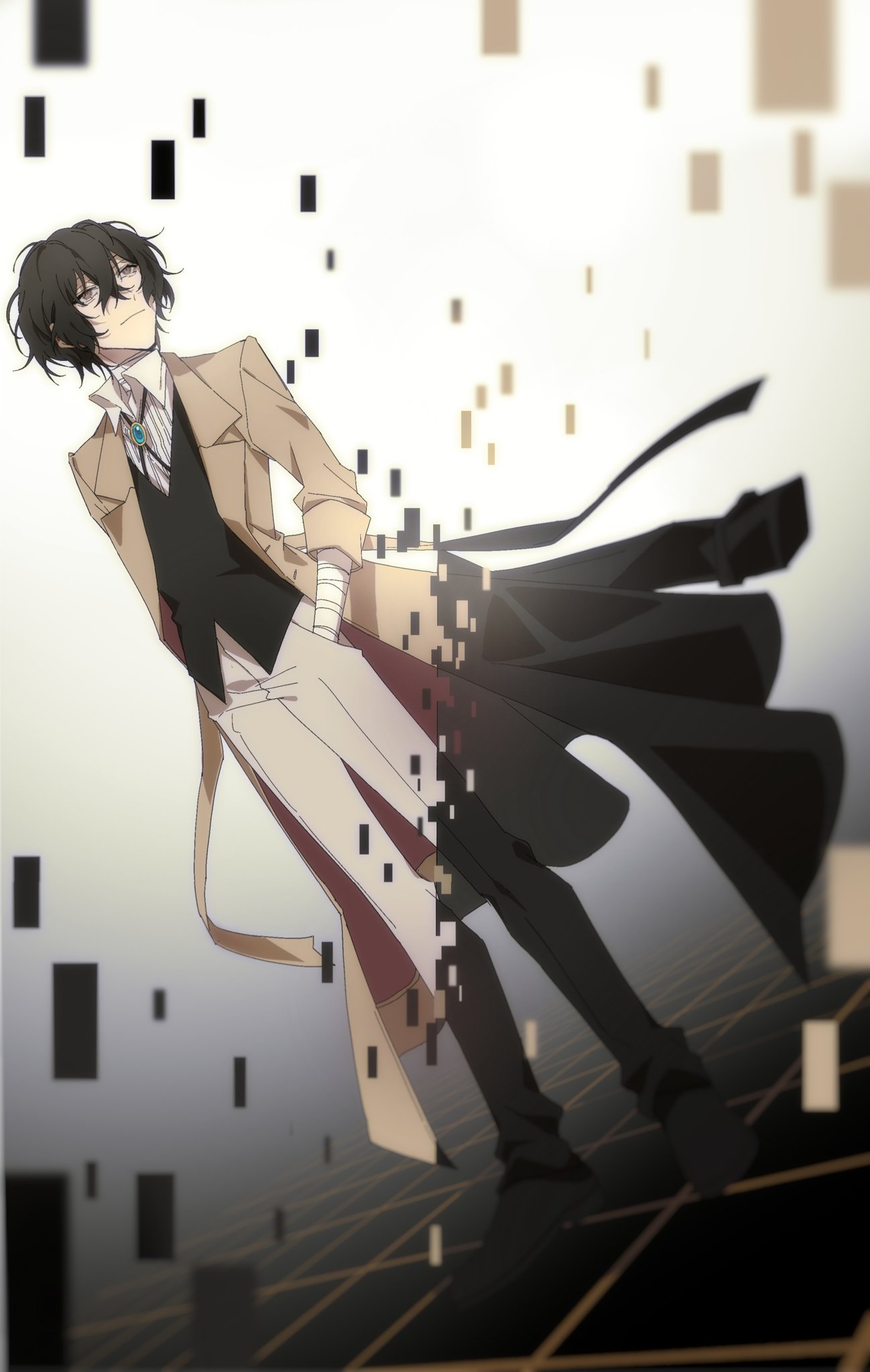 Safebooru - 1boy bandaged arm bandaged neck bandages bangs brown eyes ...