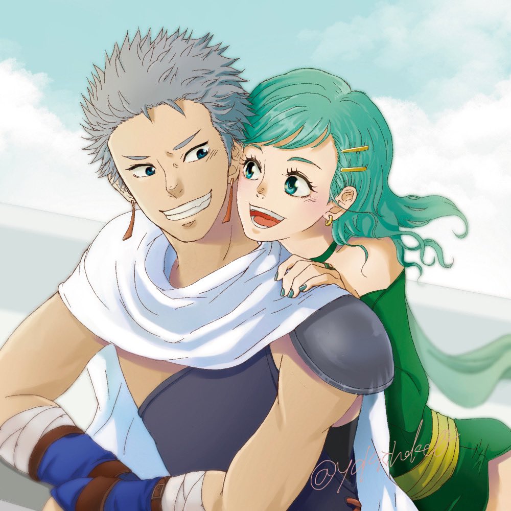 Safebooru - 1boy 1girl final fantasy final fantasy iv green eyes green ...