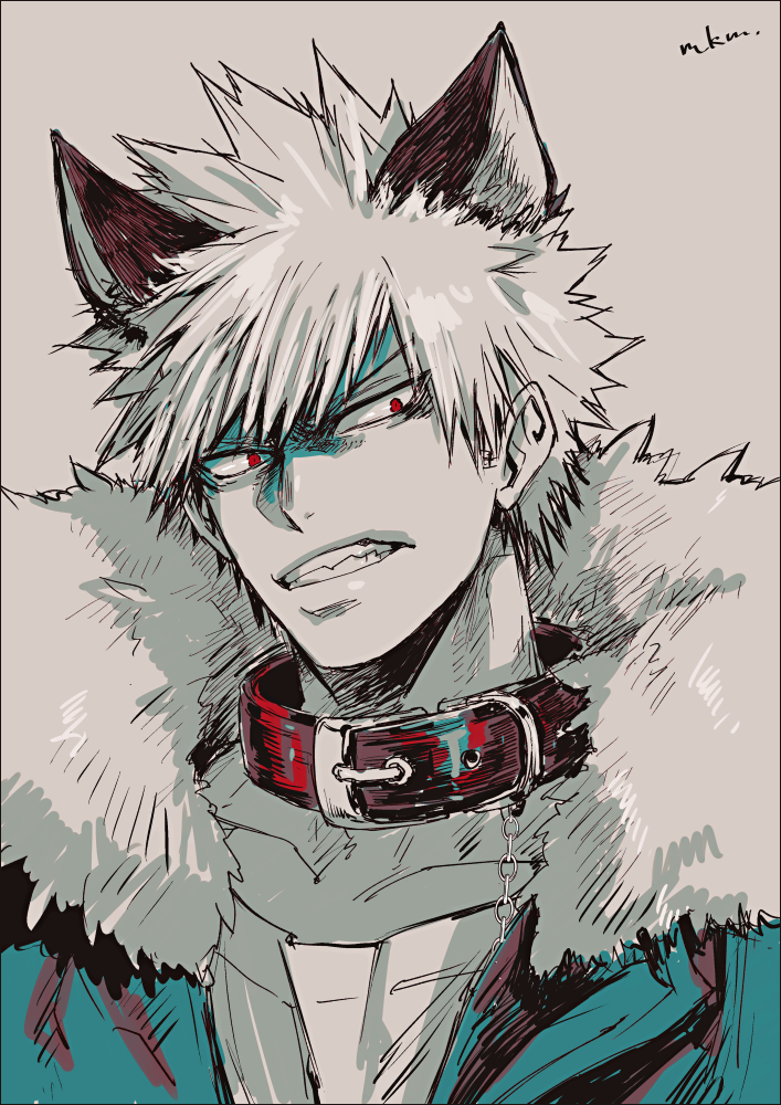 Safebooru - 1boy animal ear request animal ears bakugou katsuki boku no ...