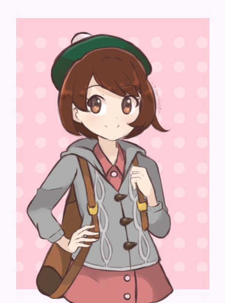 Safebooru - 1girl artist name backpack bag bob cut brown bag brown eyes ...