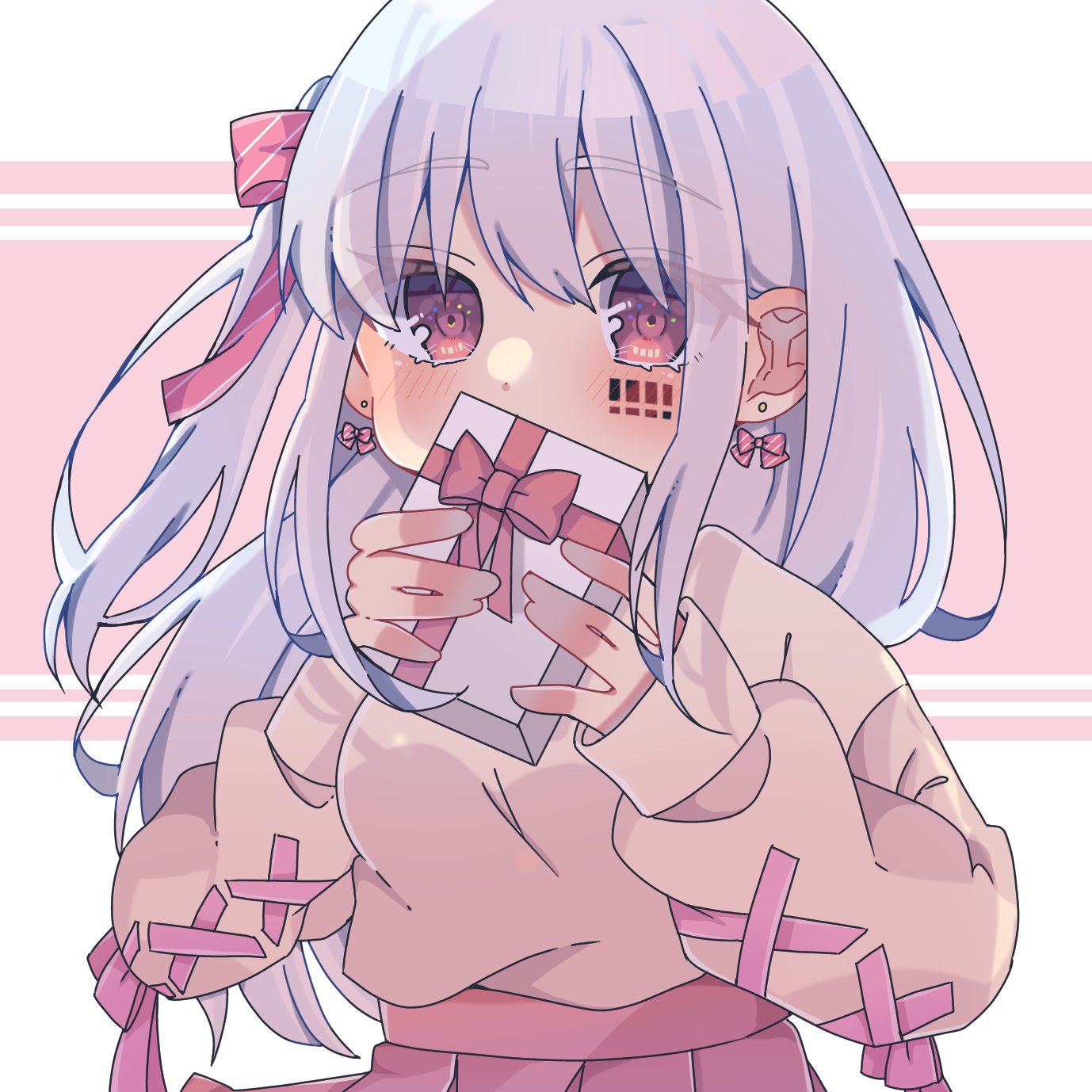 Safebooru - barcode barcode tattoo bow bow earrings bowtie dress shirt ...