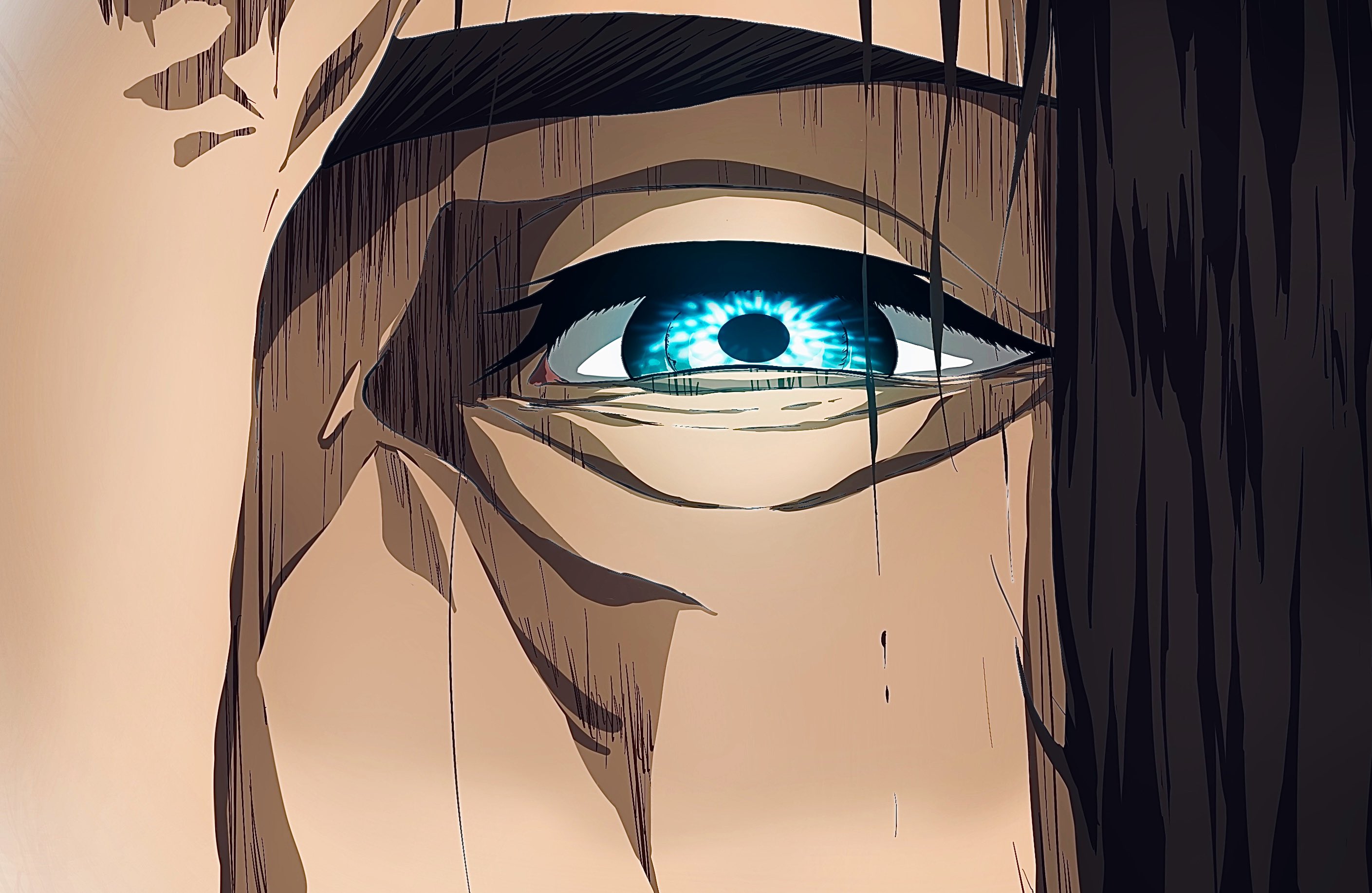 Safebooru - 1boy brown hair close-up daisx (dais0115) eren yeager eye ...
