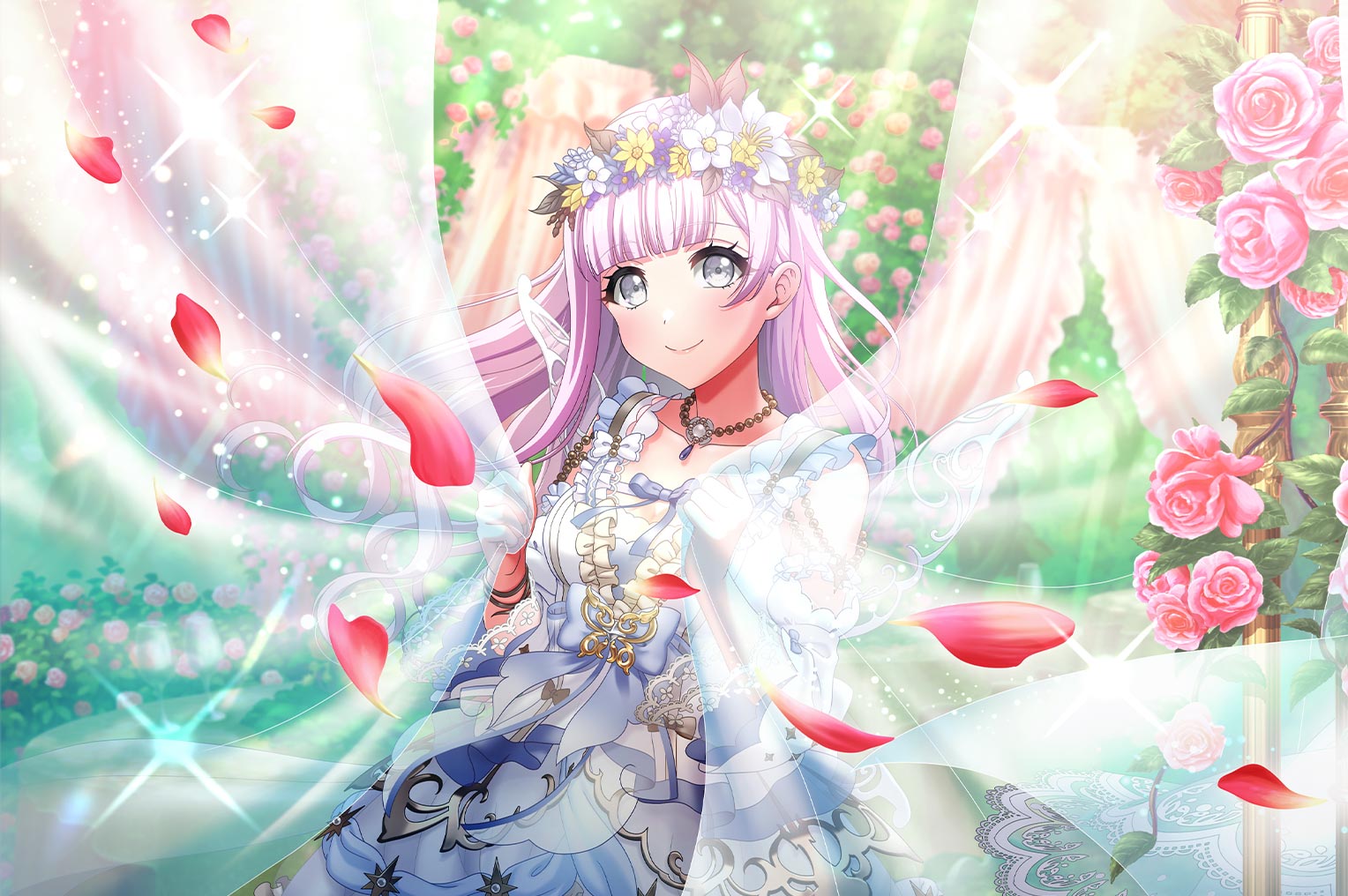 Safebooru - blush d4dj dress grey eyes izumo saki long hair silver hair | 3930229