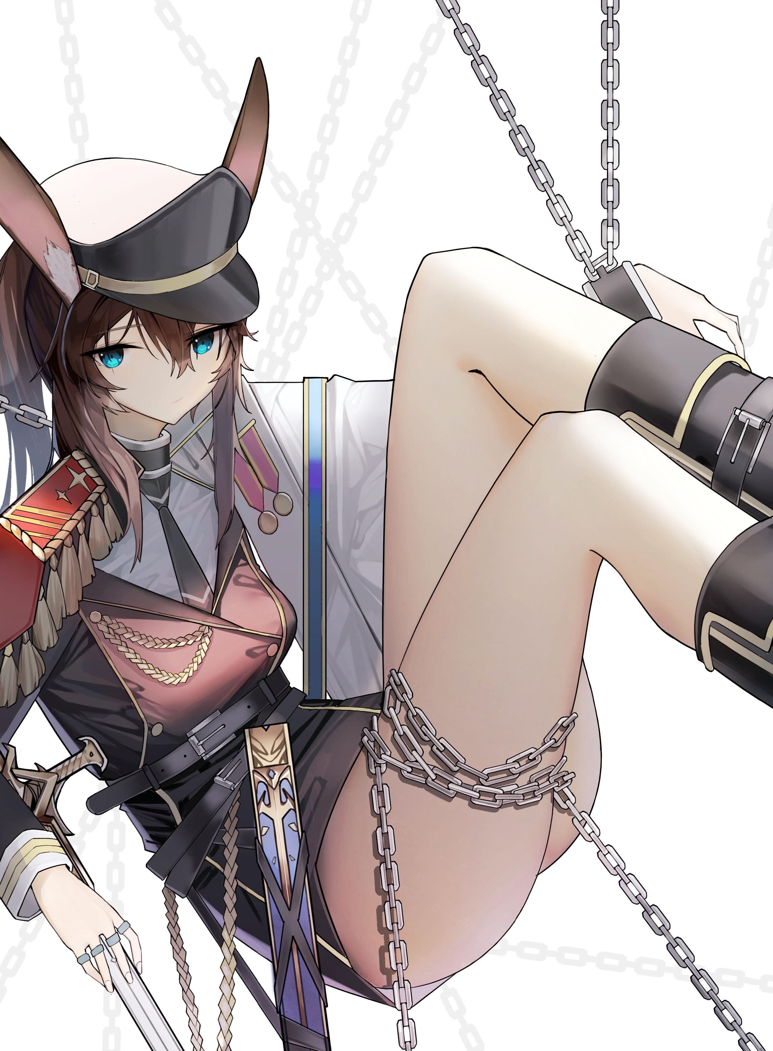 Safebooru - 1girl absurdres alternate costume amiya (arknights) animal ears arknights bare legs ...