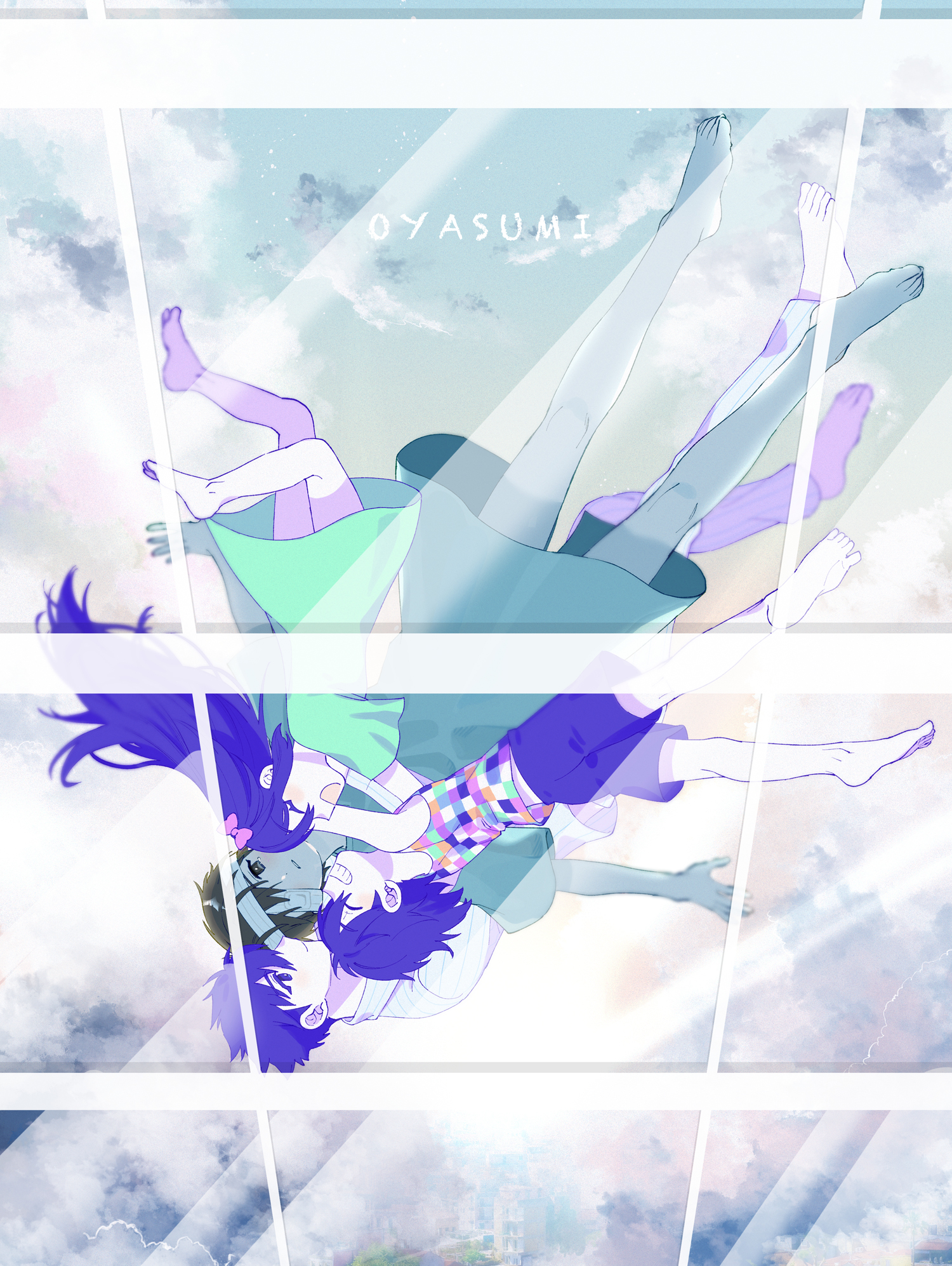 Safebooru - 1girl 3boys aubrey (omori) bandaged head bandages bangs ...