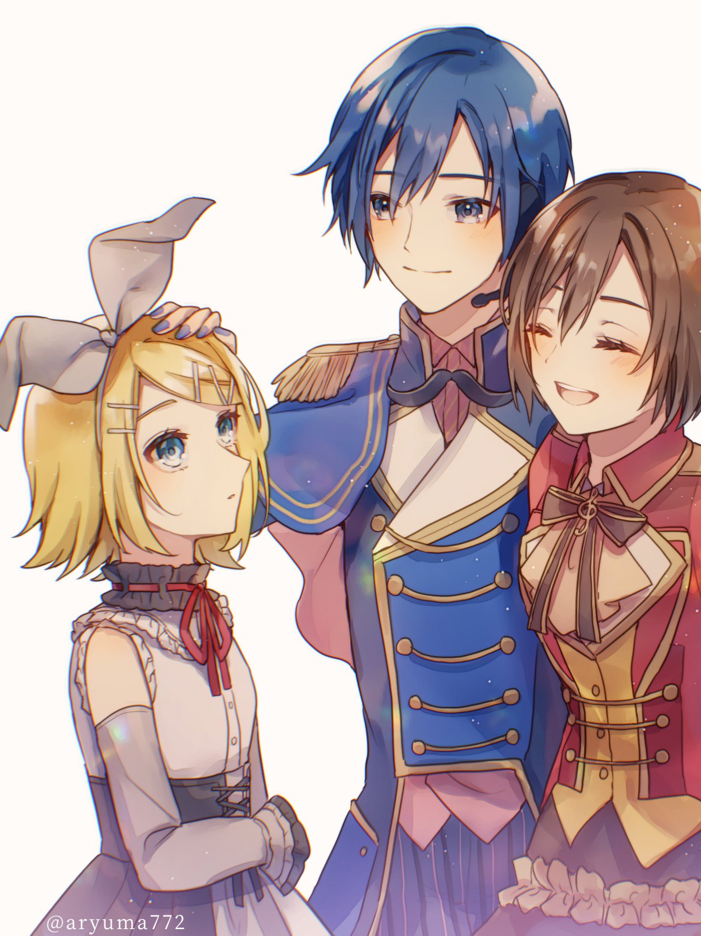 Safebooru - 25-ji night code de. (project sekai) ^ ^ ^o^ aryuma772 blonde hair blue hair bow ...