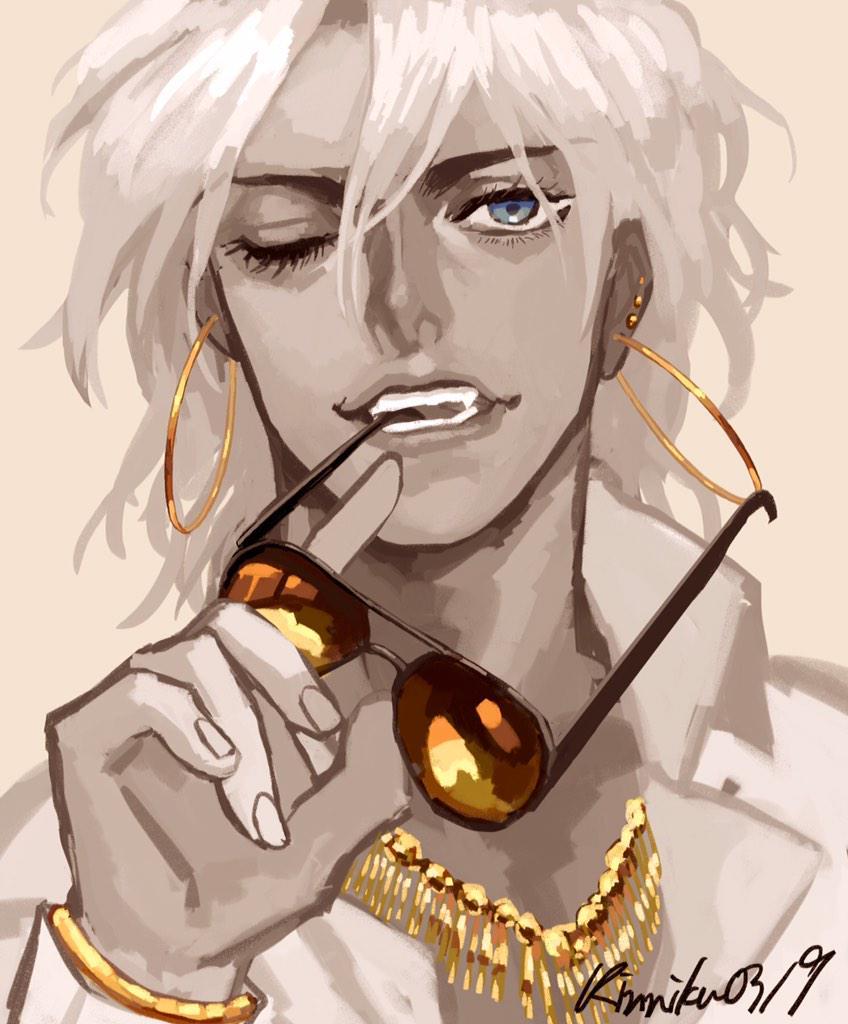 Safebooru - 1boy alternate costume birthmark blonde hair blue eyes dio brando ear birthmark ...