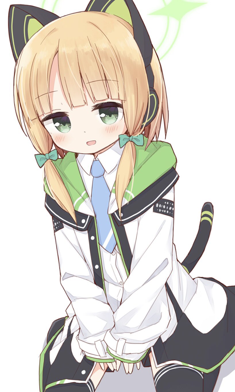 Safebooru - :d animal ears ayanepuna bangs between legs black legwear black shorts blonde hair ...