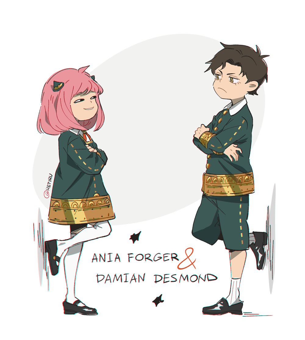 Safebooru - 1boy 1girl anya (spy x family) artist name black hair brown ...