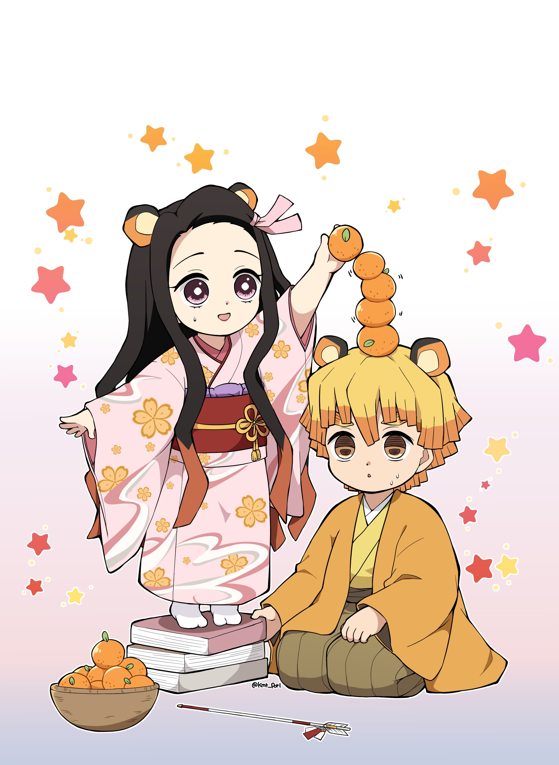 Safebooru - 1boy 1girl absurdres agatsuma zenitsu animal ears black ...