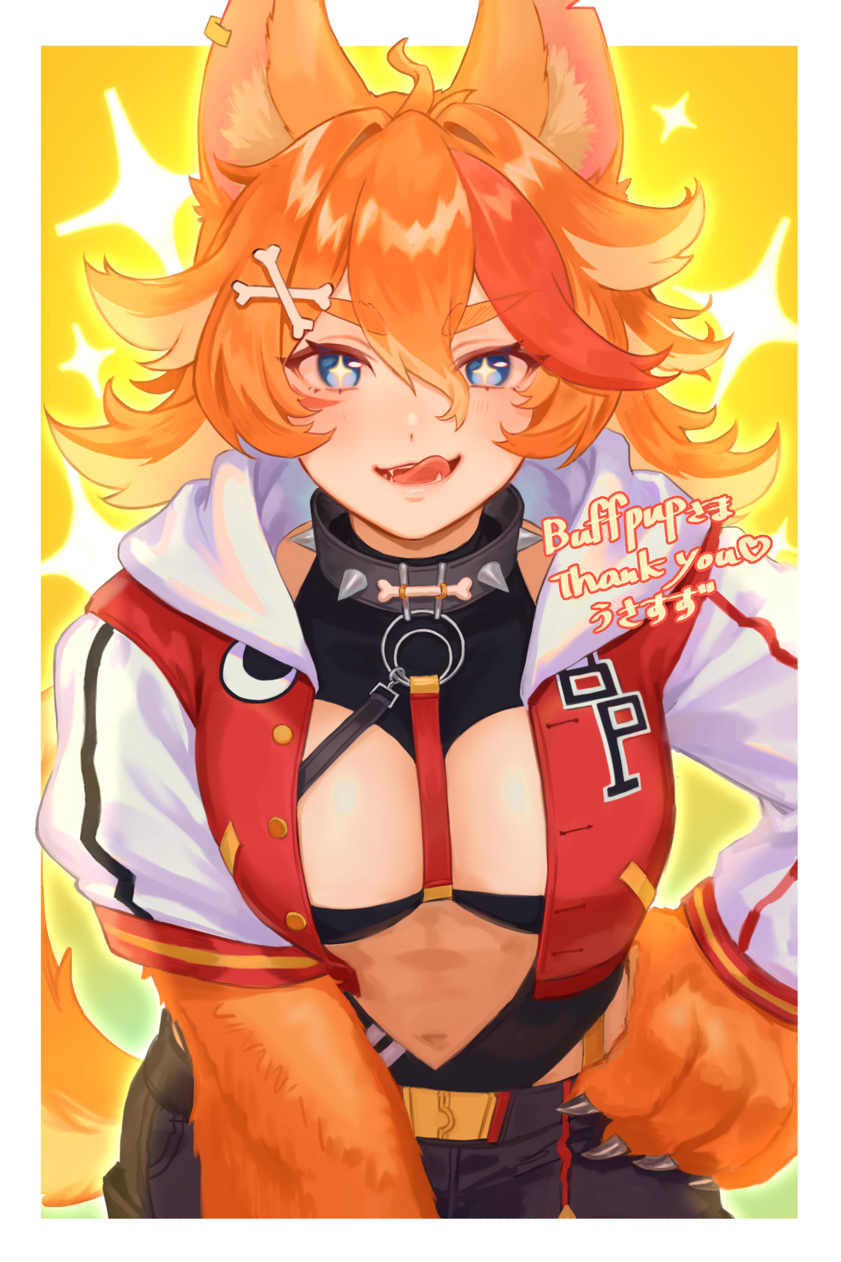 Safebooru - + + 1girl absurdres animal ears belt belt buckle blue eyes border breasts buckle ...