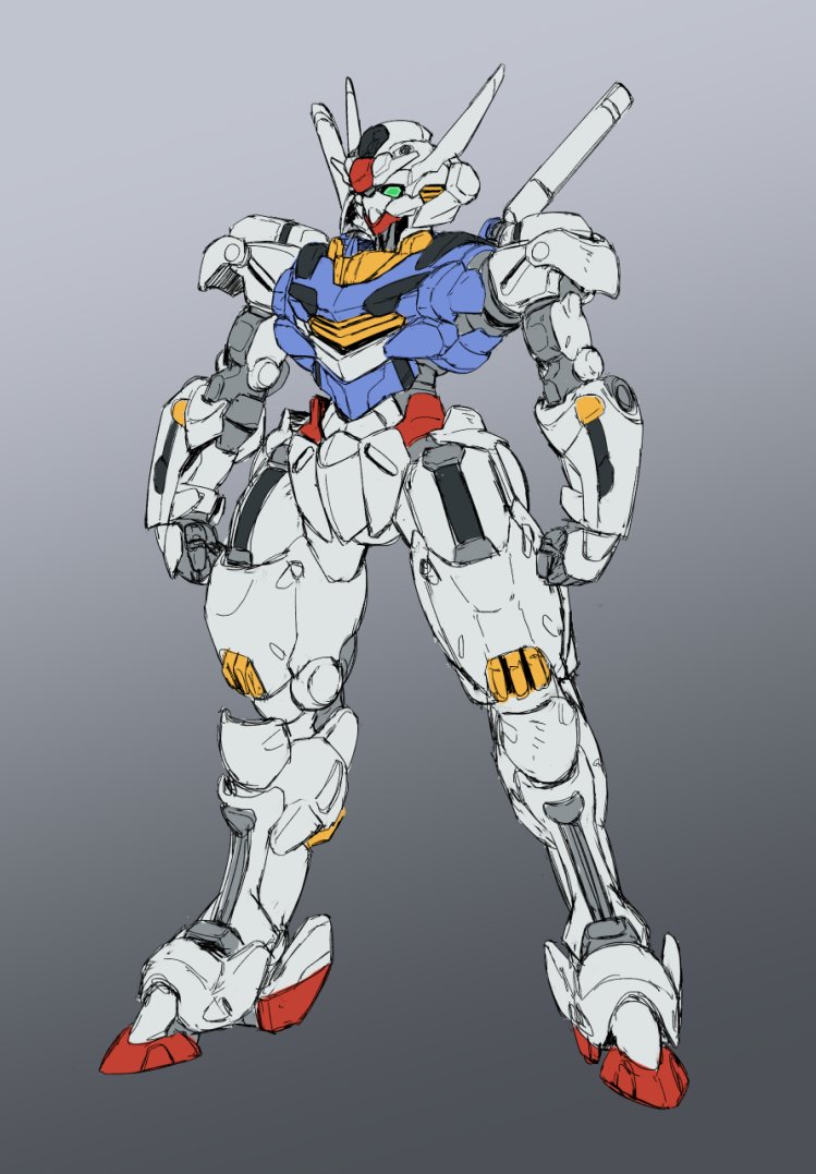 Safebooru - chinese commentary green eyes grey background gundam gundam ...