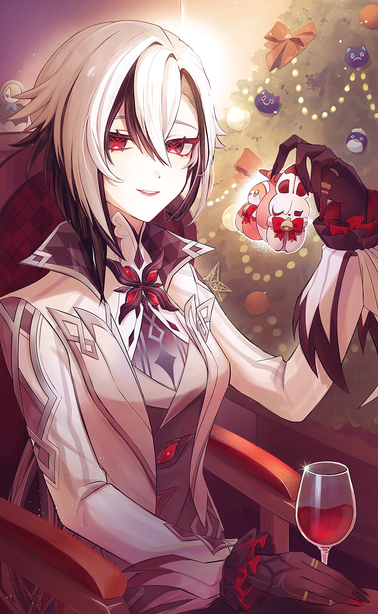 Safebooru - 1girl arlecchino (genshin impact) black eyes black hair ...