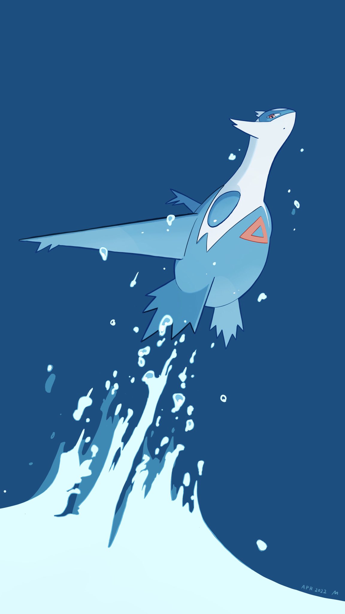 Safebooru - blue background closed mouth from side highres latios ...