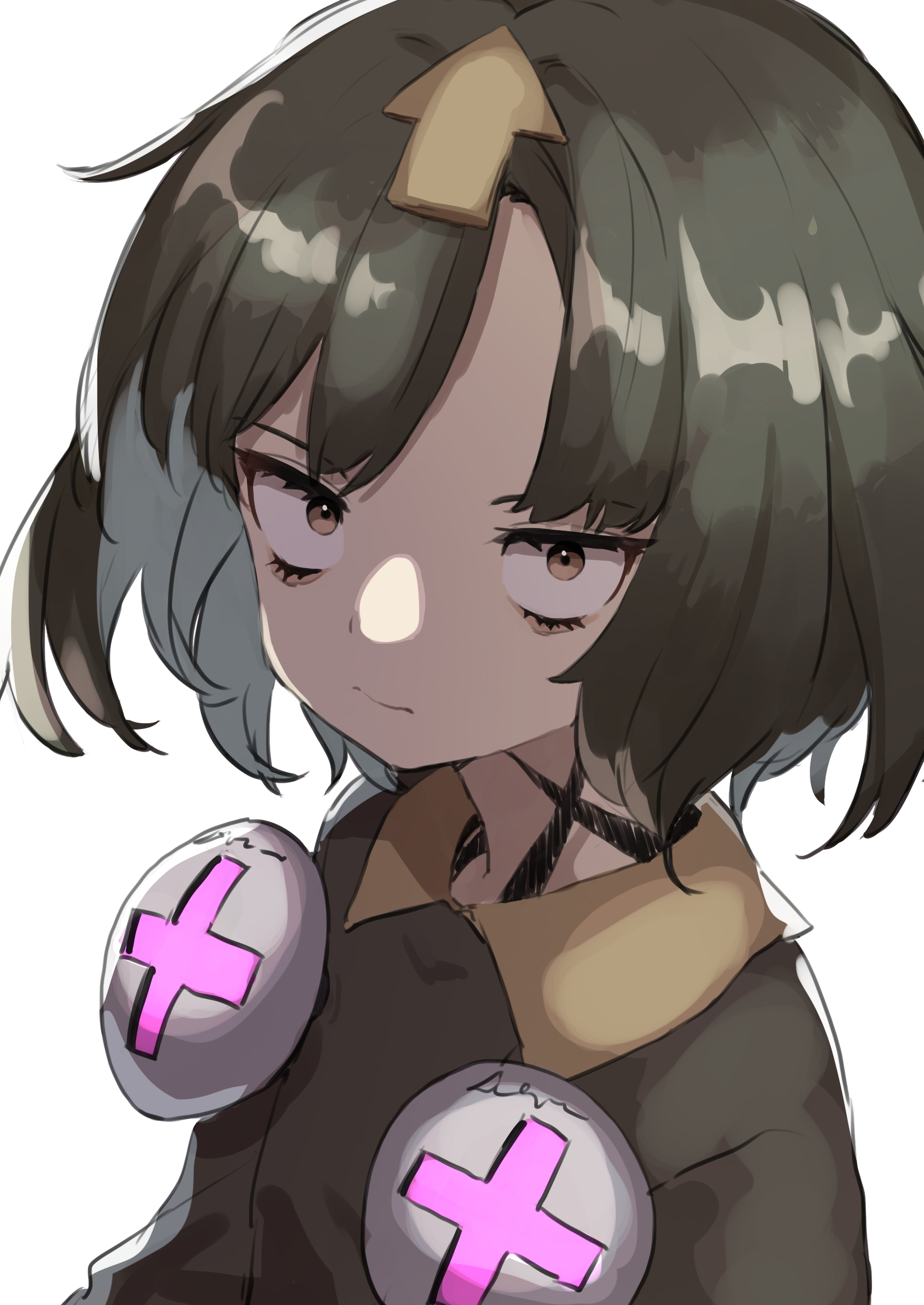 Safebooru - 1girl absurdres arrow (symbol) bags under eyes black hair delilah (guilty gear ...