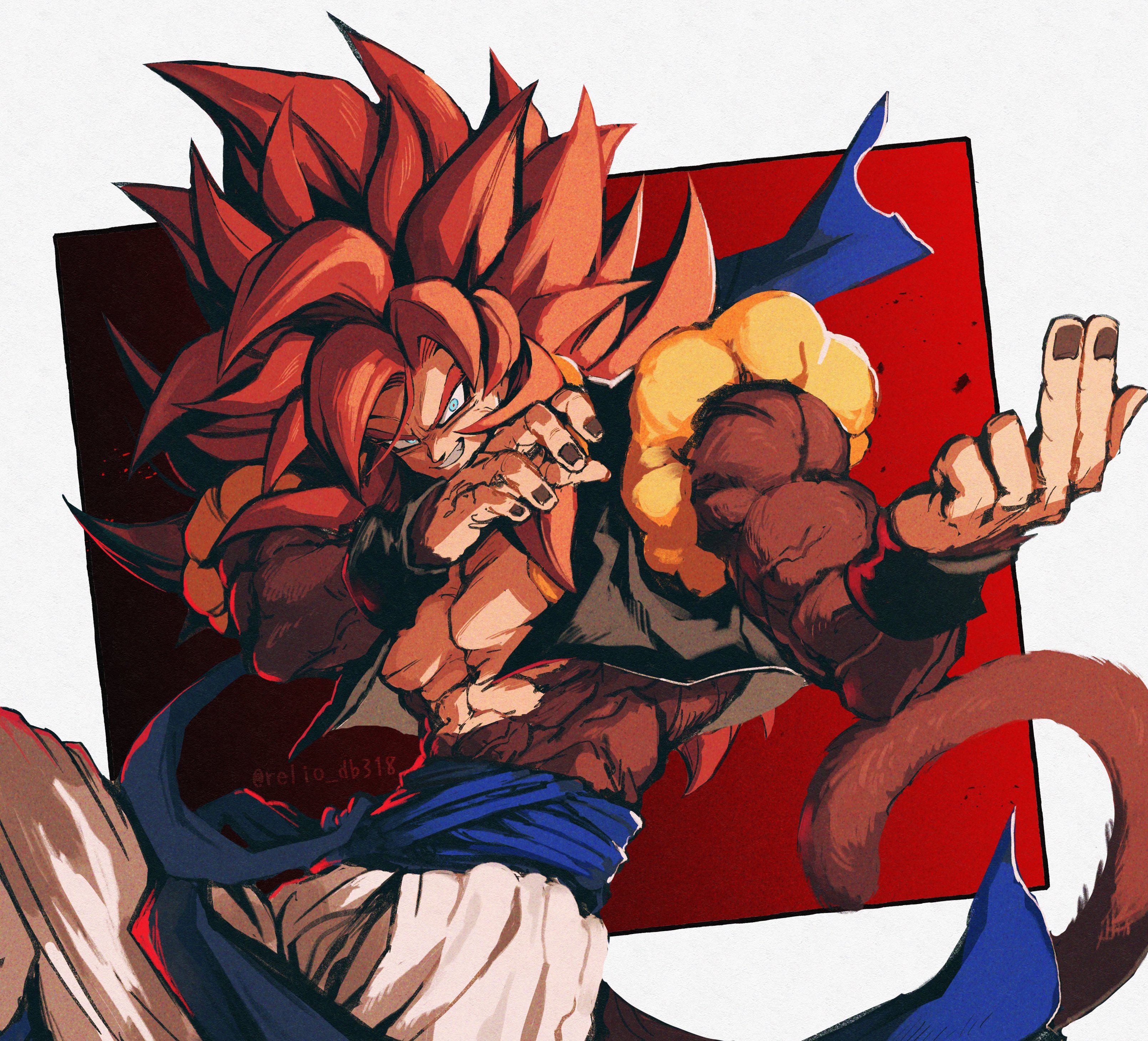 Safebooru - 1boy absurdres blue eyes body fur brown fur dragon ball ...