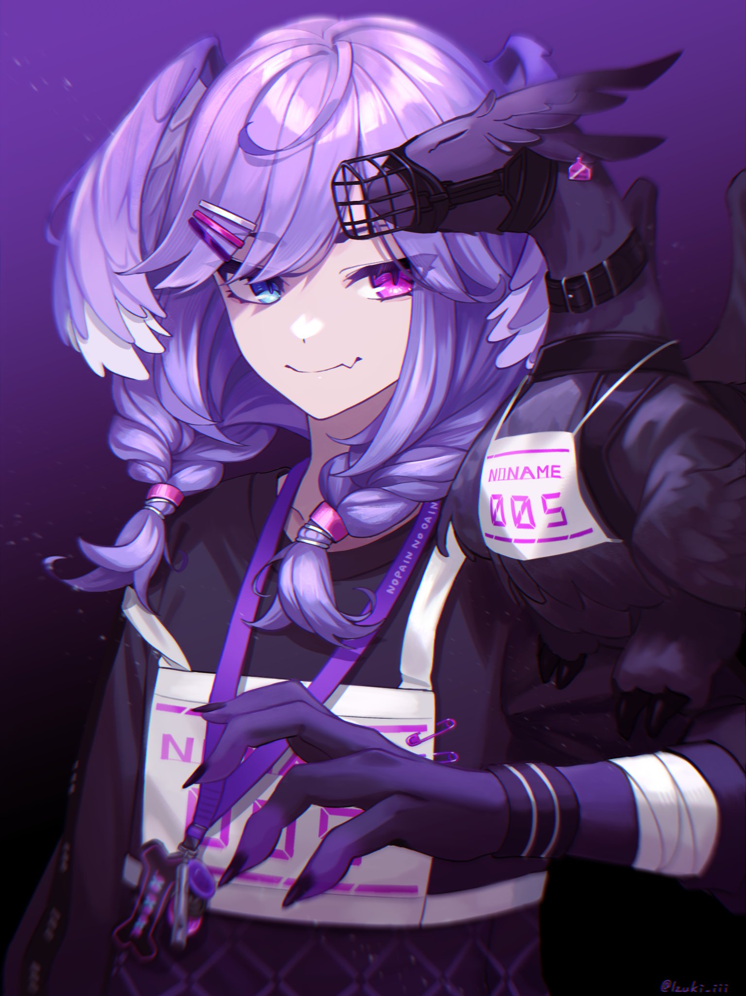 Safebooru - 1girl 39 iduki artist name blue eyes braid dragon dragon ...