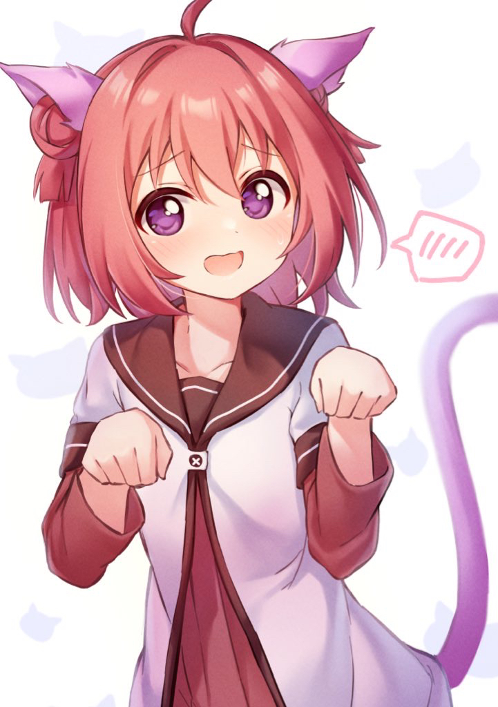 Safebooru - 1girl ahoge akaza akari animal background animal ears bangs ...