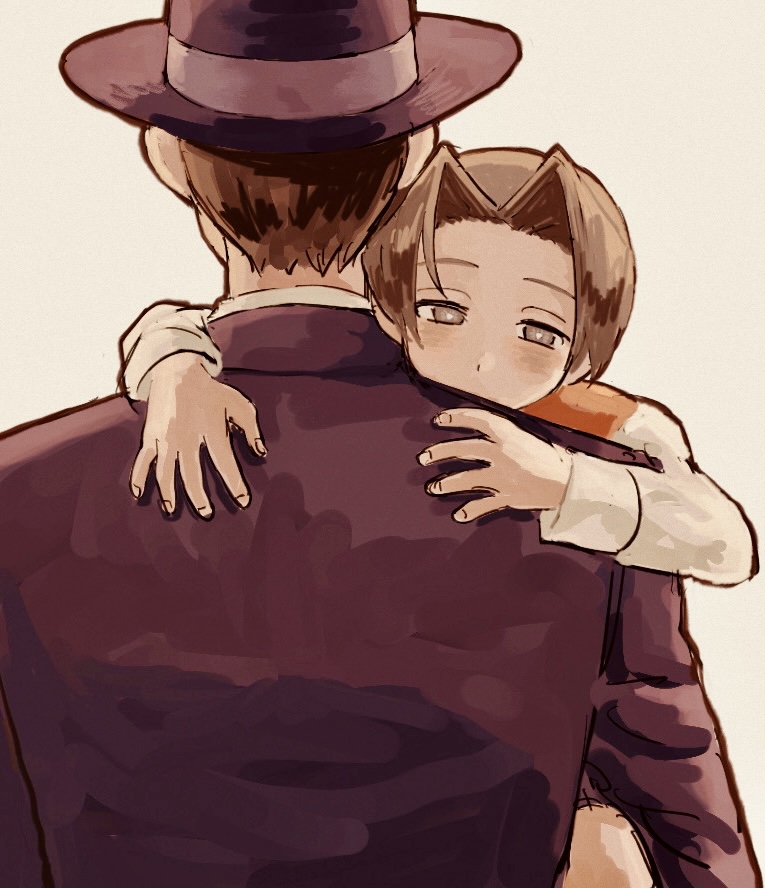 Safebooru - 2boys ace attorney bangs brown eyes child father and son ...