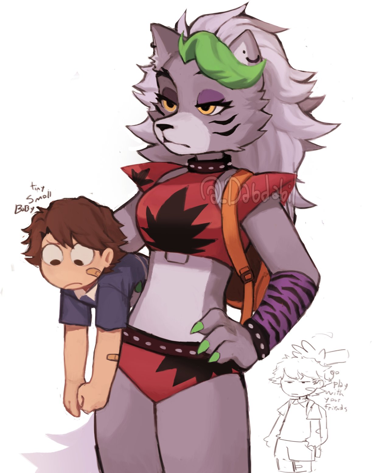 Safebooru - 1boy animal ears animal robot bandaid bandaid on cheek bandaid on face belt blue ...