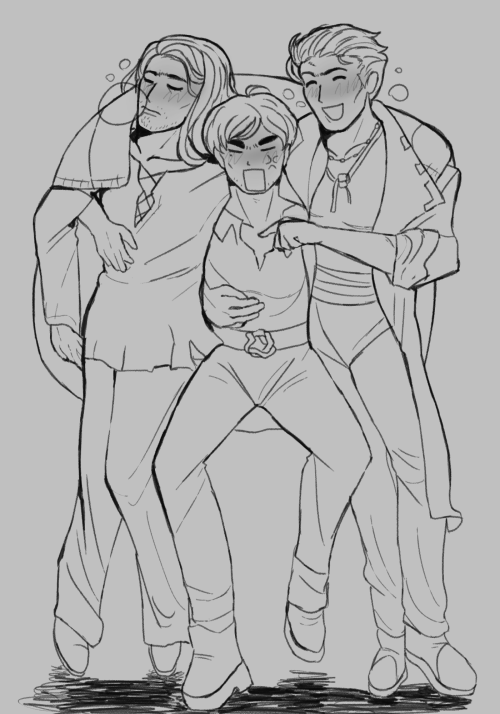 Safebooru - 3men andrey stamatin angry vein bachelor belt belt buckle ...