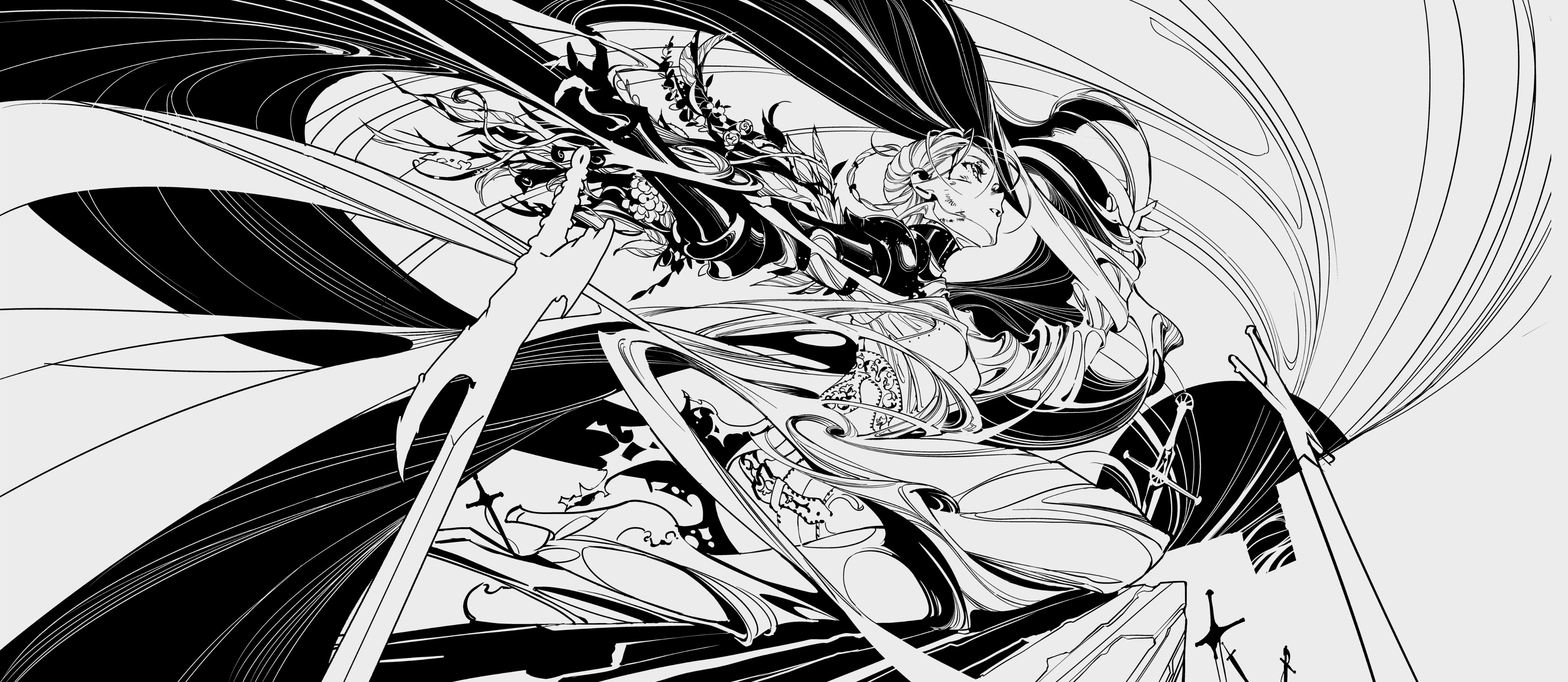 Safebooru 1girl Absurdres Armor Armored Dress Braid Breasts 8495