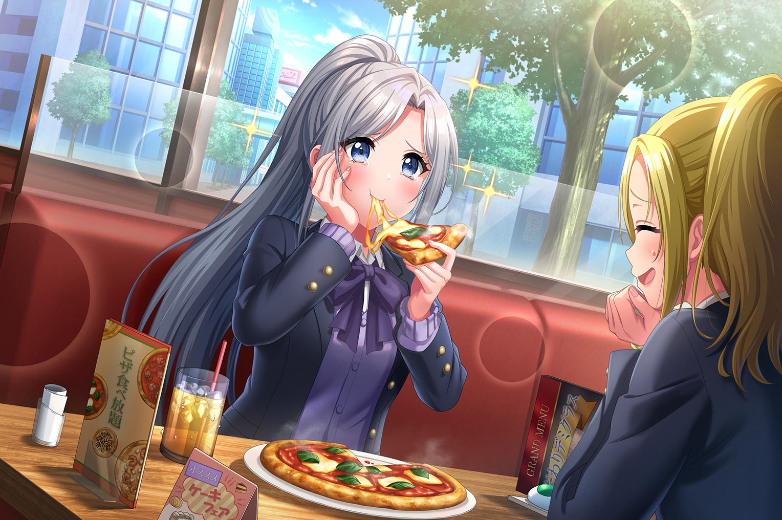 Safebooru - blush d4dj dress grey eyes grey hair long hair niijima ibuki | 4017601