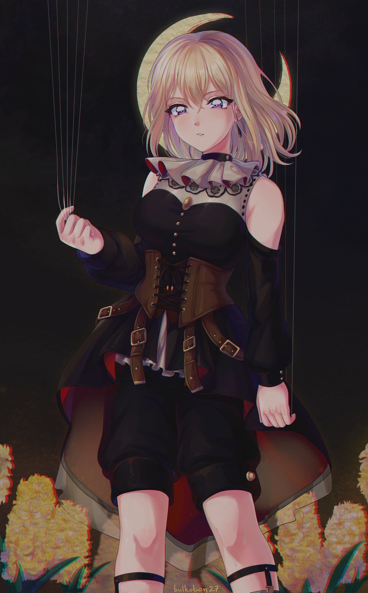Safebooru - 1girl bang dream! bang dream! it's mygo!!!!! black dress black shorts blonde hair ...