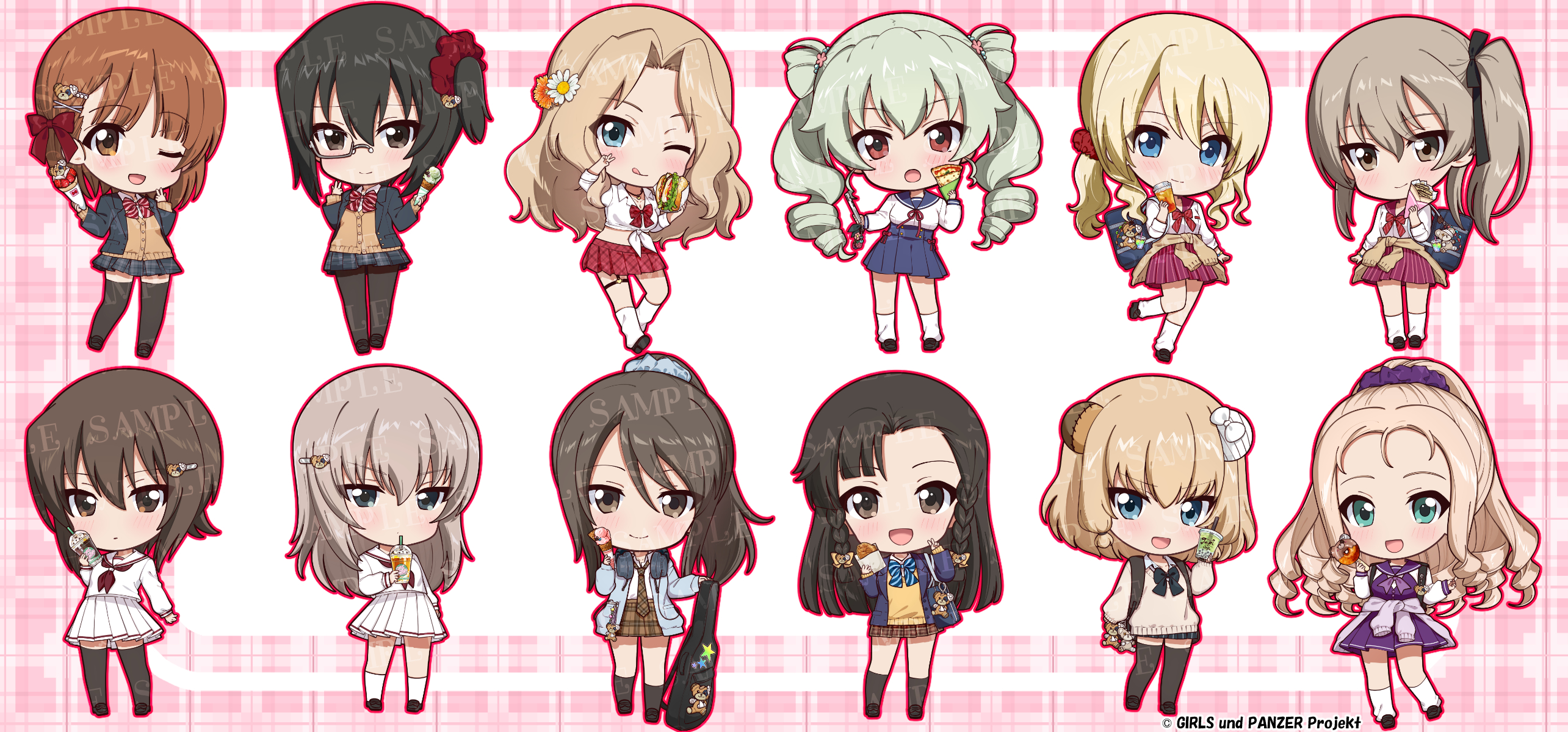 Safebooru - 6+girls alternate costume alternate hairstyle anchovy ...