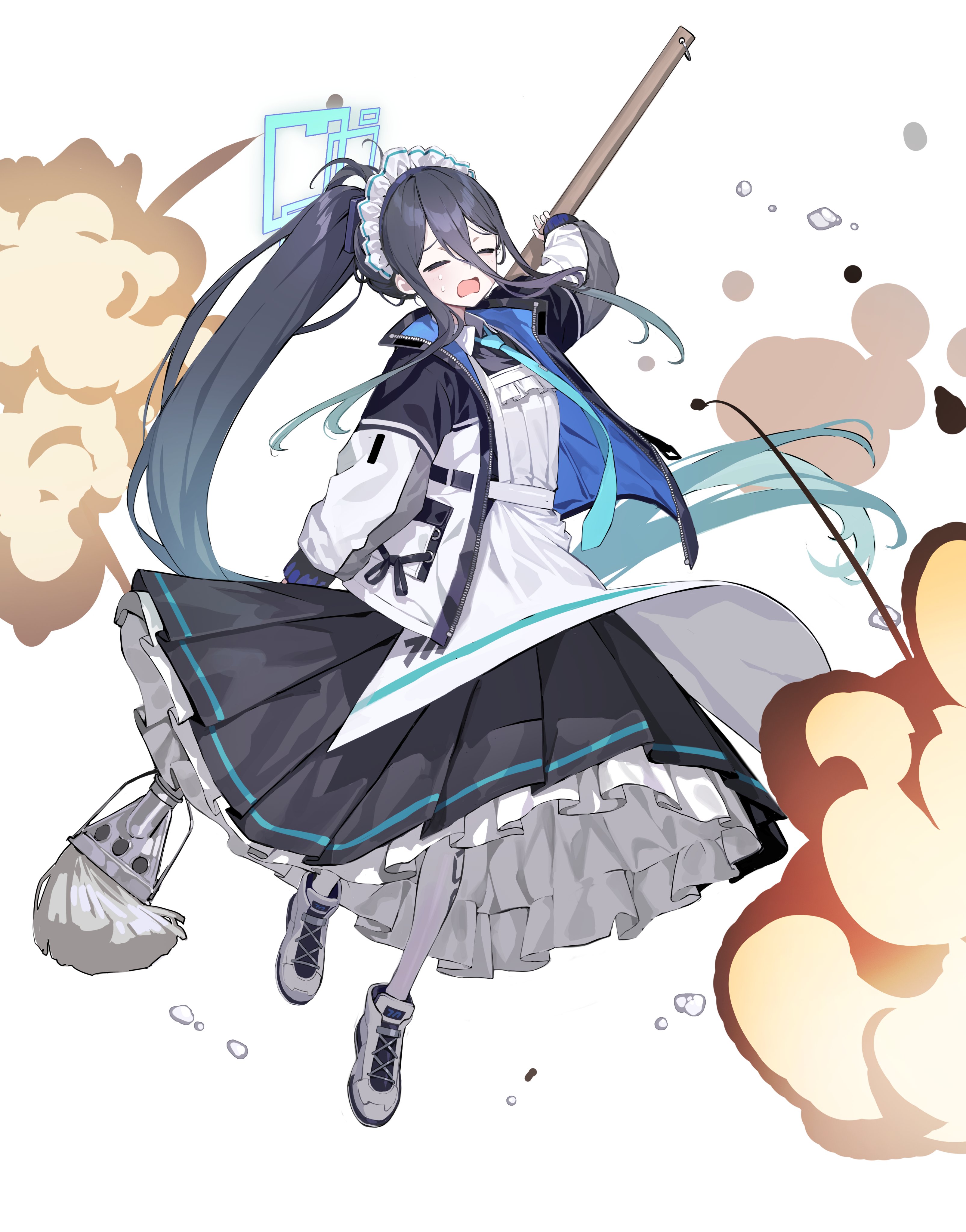 Safebooru - 1girl :d ^ ^ ^o^ absurdly long hair absurdres adapted costume alternate costume ...