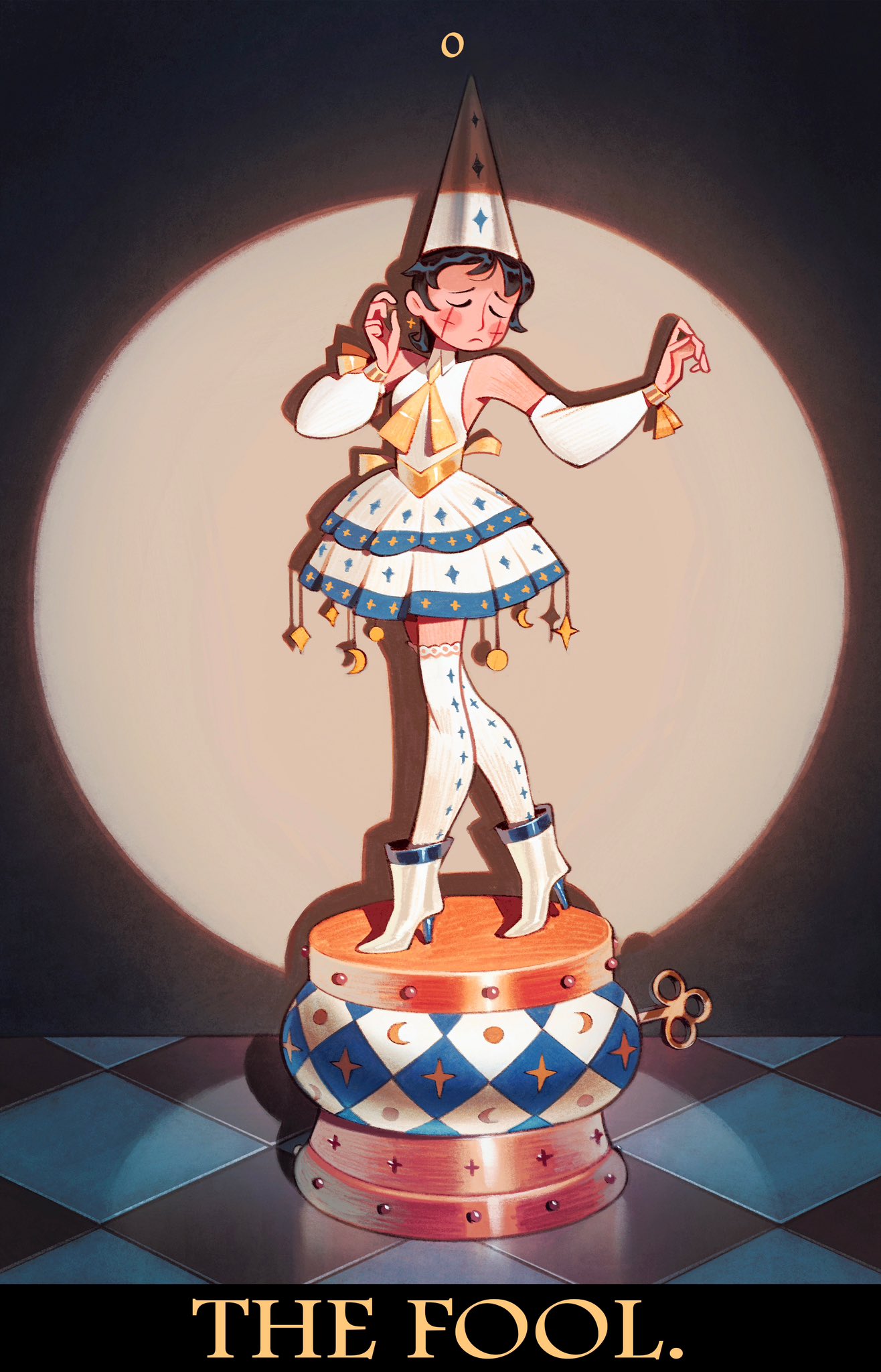 Safebooru - 1girl bare shoulders black hair blush boots bow card (medium) checkered floor closed ...