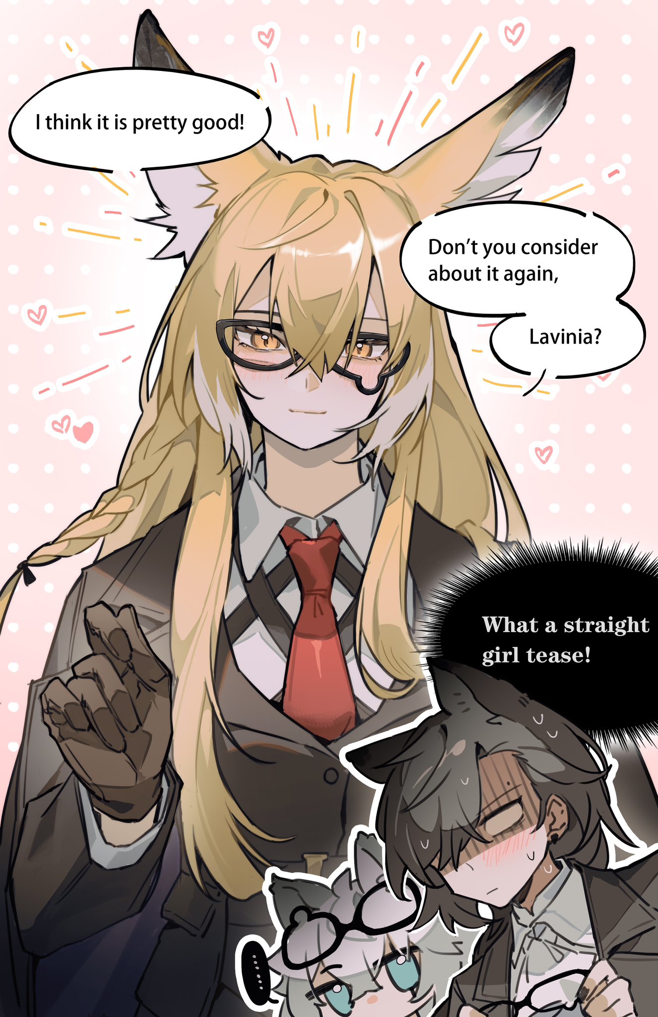 Safebooru - ... 3girls akechi (826988799) animal ears arknights ascot black coat black nails ...