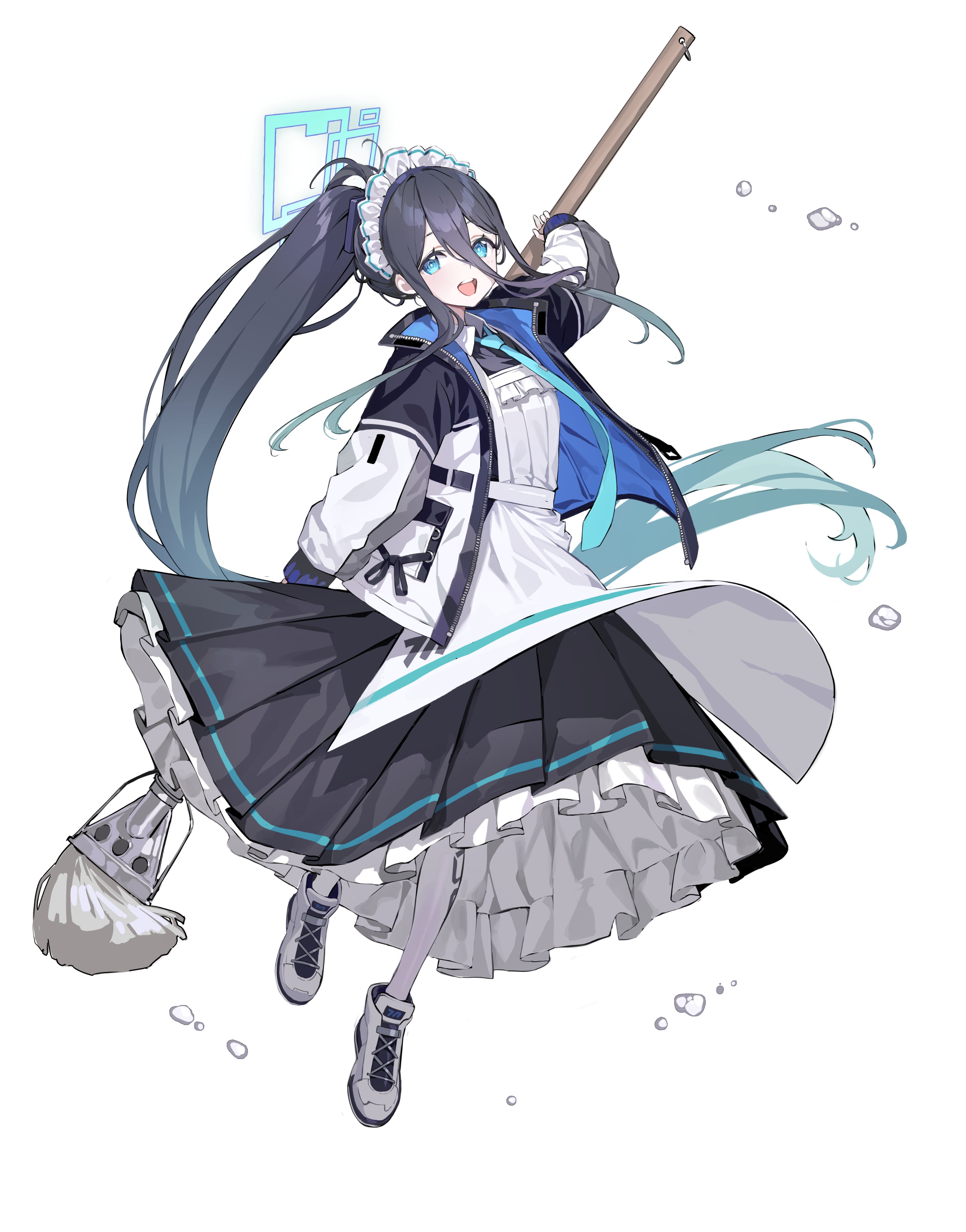 Safebooru - 1girl :d absurdly long hair absurdres adapted costume alternate costume alternate ...